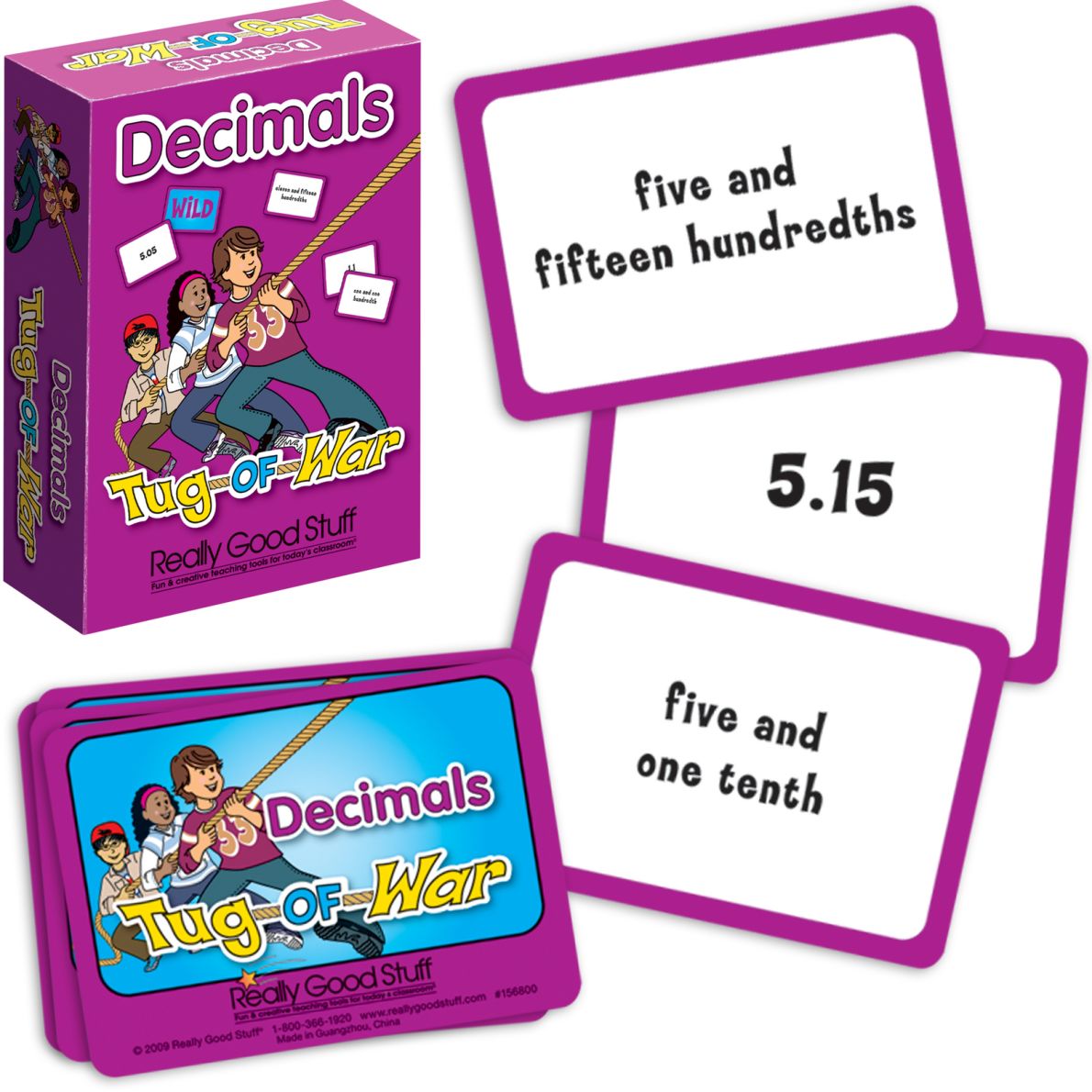 Really Good Stuff® Tug of War Intermediate Math Card Set - 5 Card Set