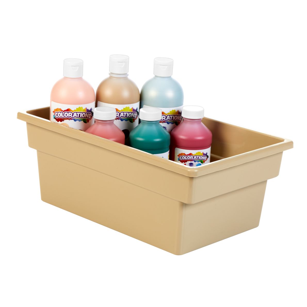 Really Good Stuff® All Purpose Bins - Tan, 6 Pack