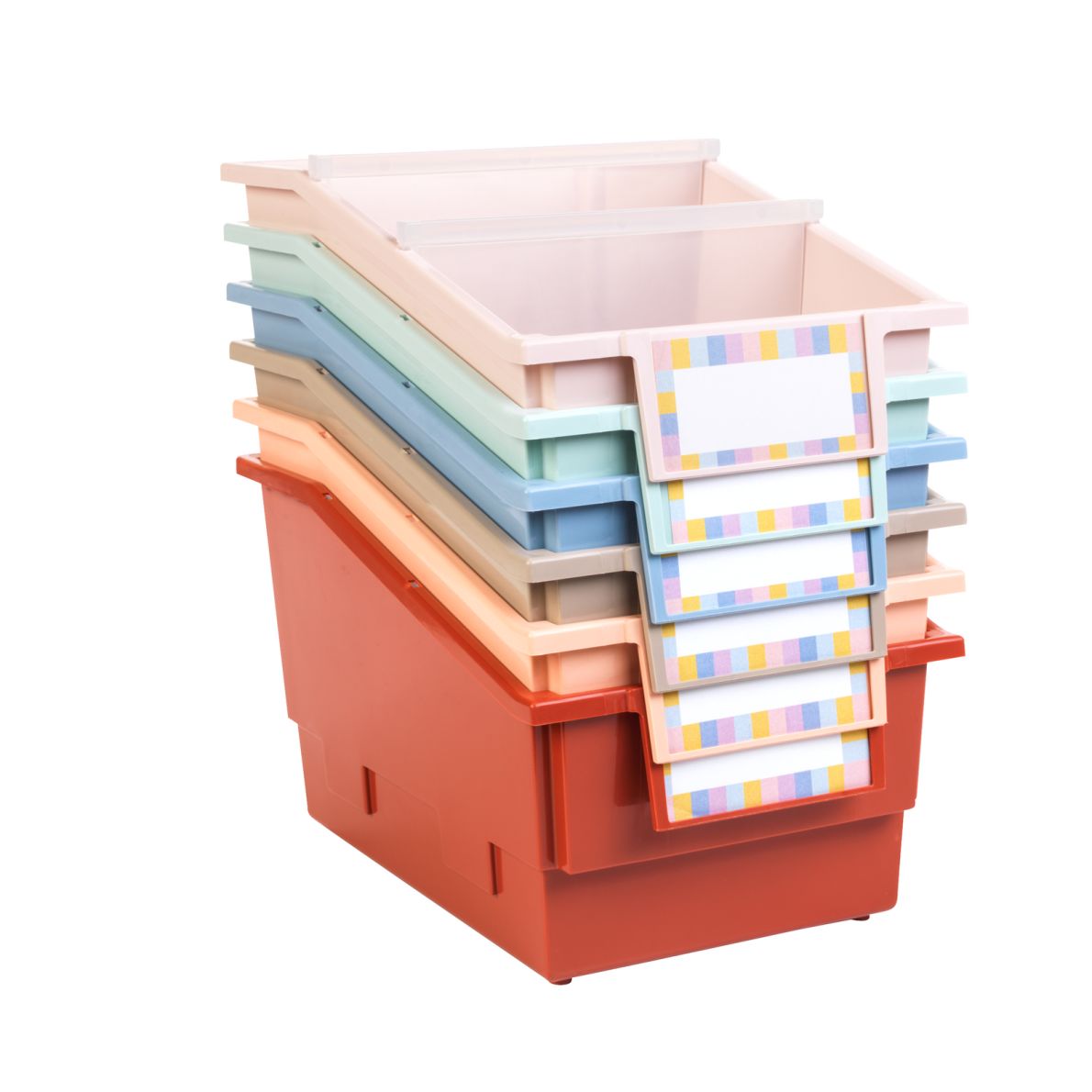 Really Good Stuff® Chapter Book Library Bins™ With Dividers - 6 Pack - Boho