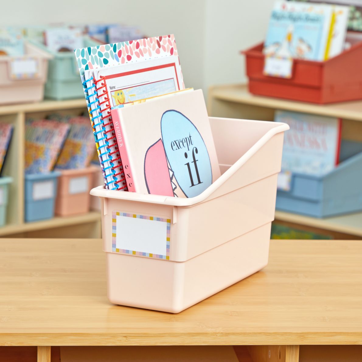 Really Good Stuff® Durable Book and Binder Holders - Boho, Set of 6