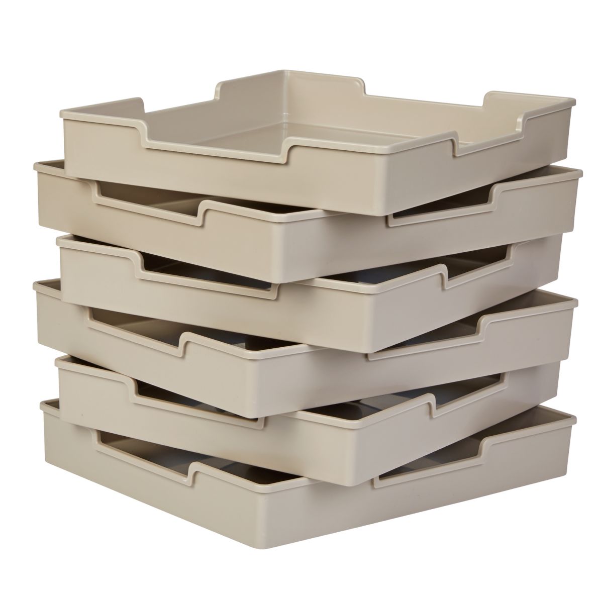 Really Good Stuff® Plastic Trays - Tan, 6 Pack