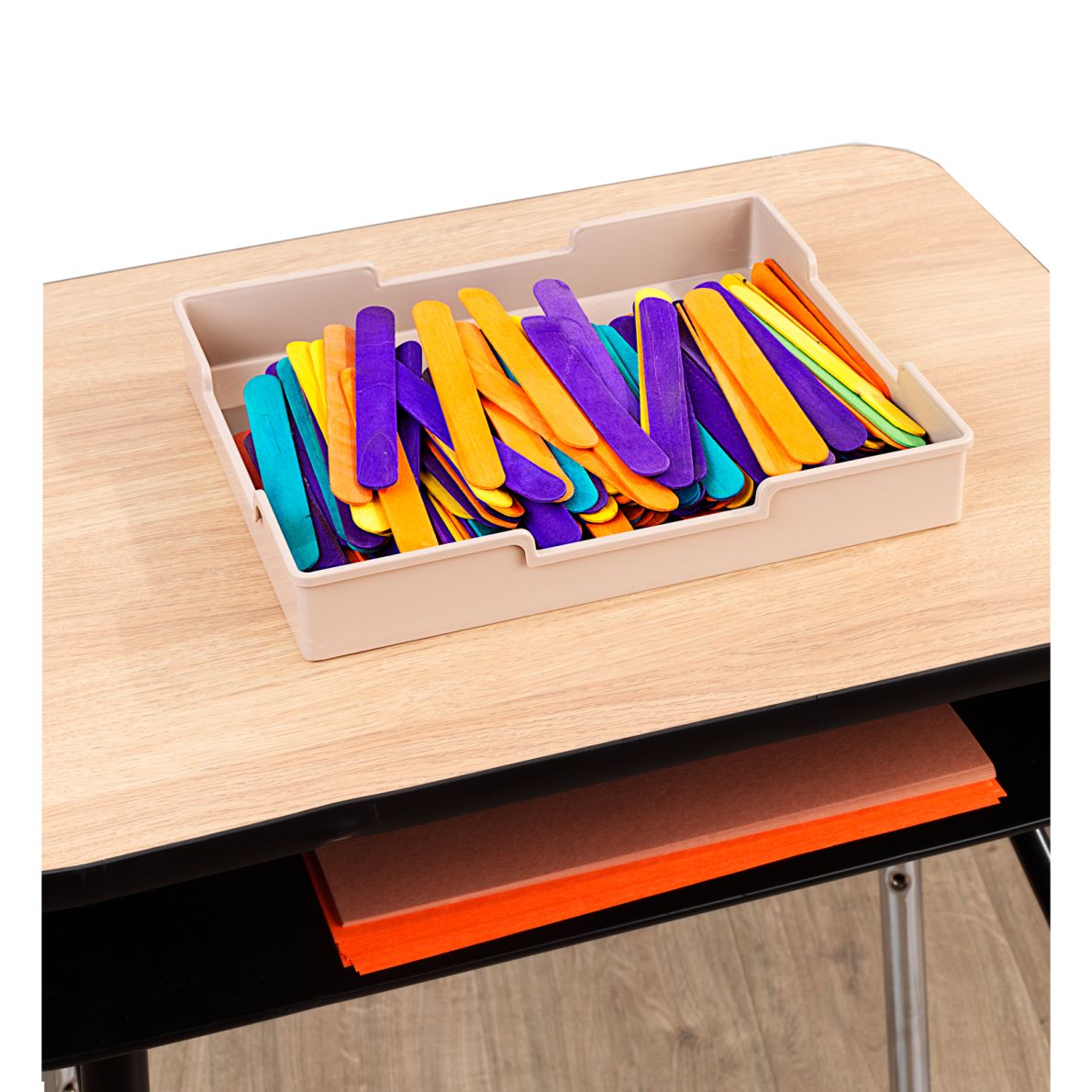 Really Good Stuff® Plastic Trays - Tan, 6 Pack