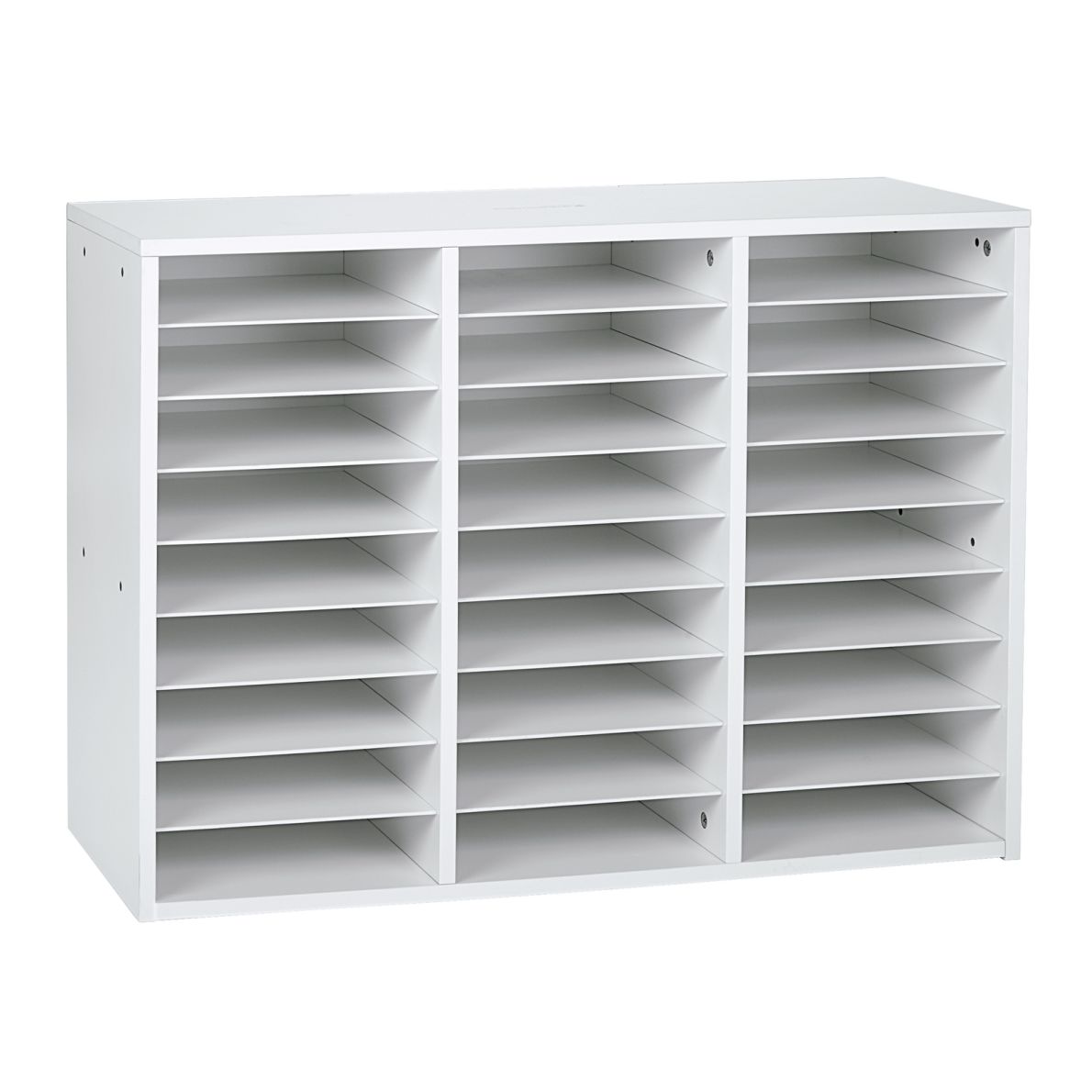 Really Good Stuff® White 27-Slot Mail Center With Boho Trays