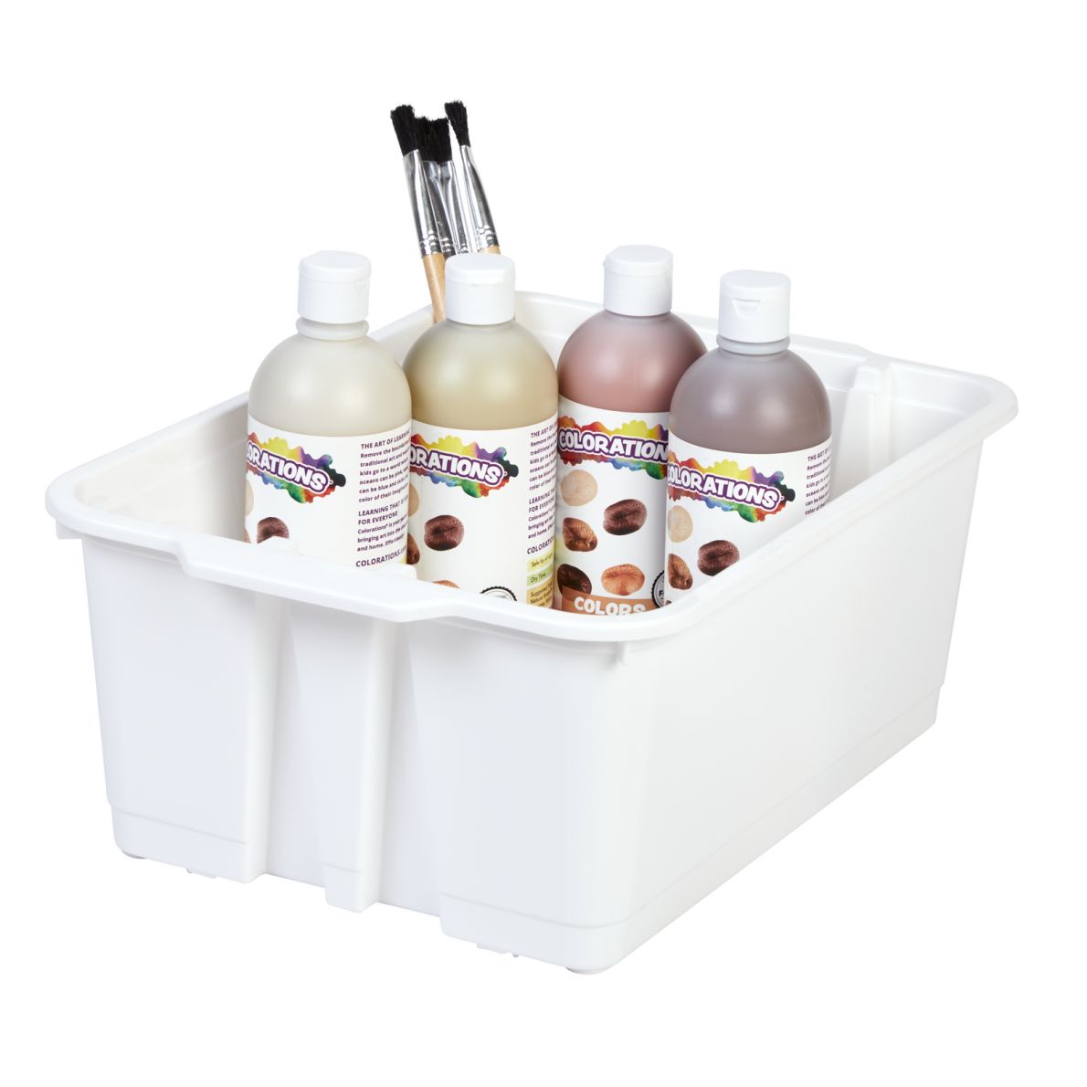Really Good Stuff® Stacking Bins- 6 Pack - White