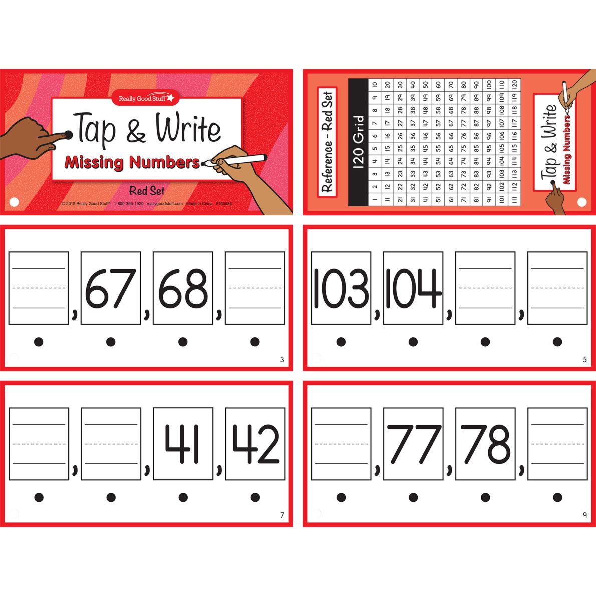 Really Good Stuff® Tap and Write Reading and Math Skills Set: CVC ...