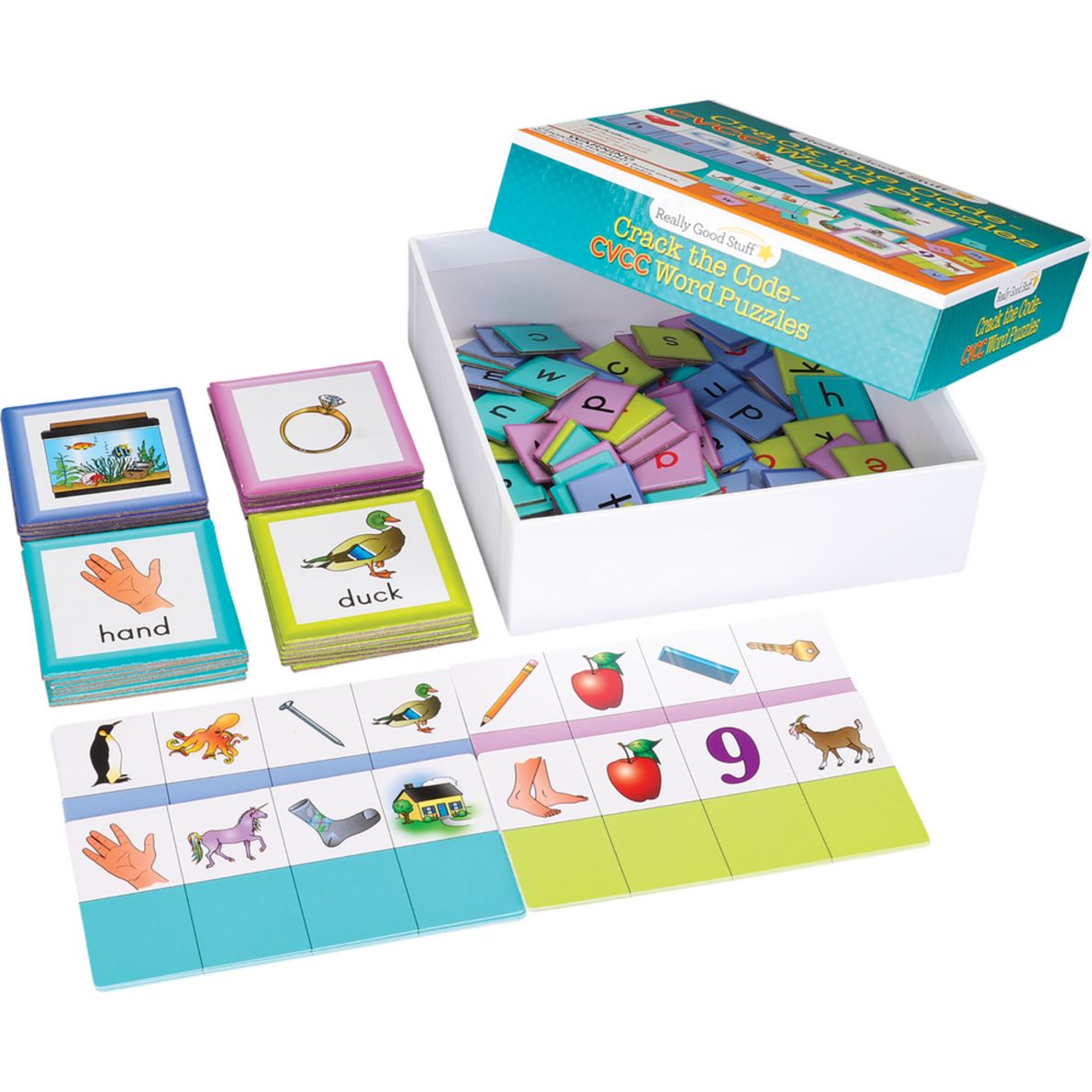 Really Good Stuff® Crack The Code CVC and CVCC Word Puzzles Set - 2 ...