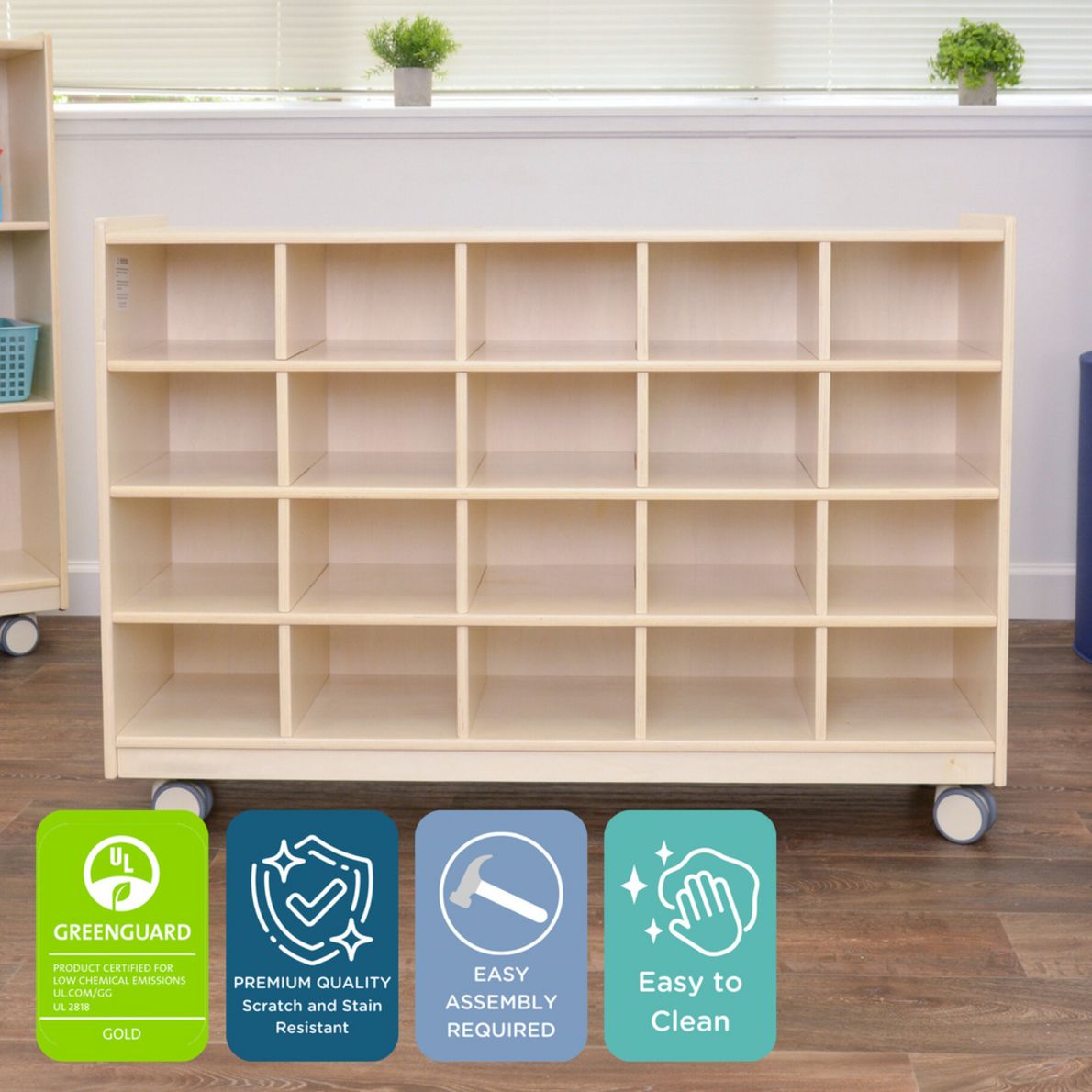 Environments® Mobile 20-Section Cubby Storage - Ready to Assemble