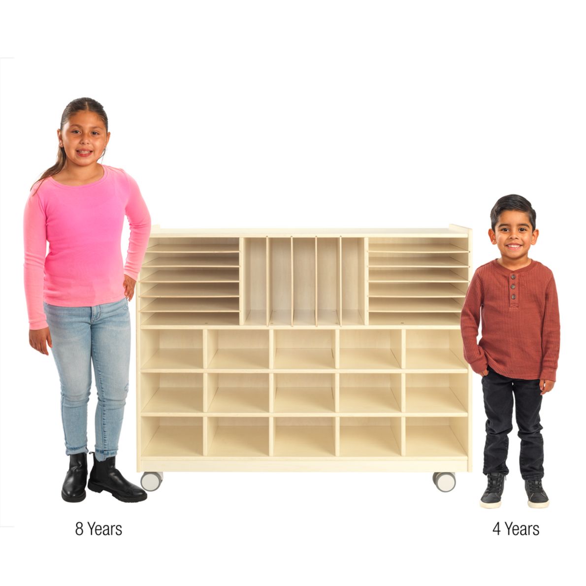 Environments® Mobile Multi Section Storage Unit - Ready to Assemble