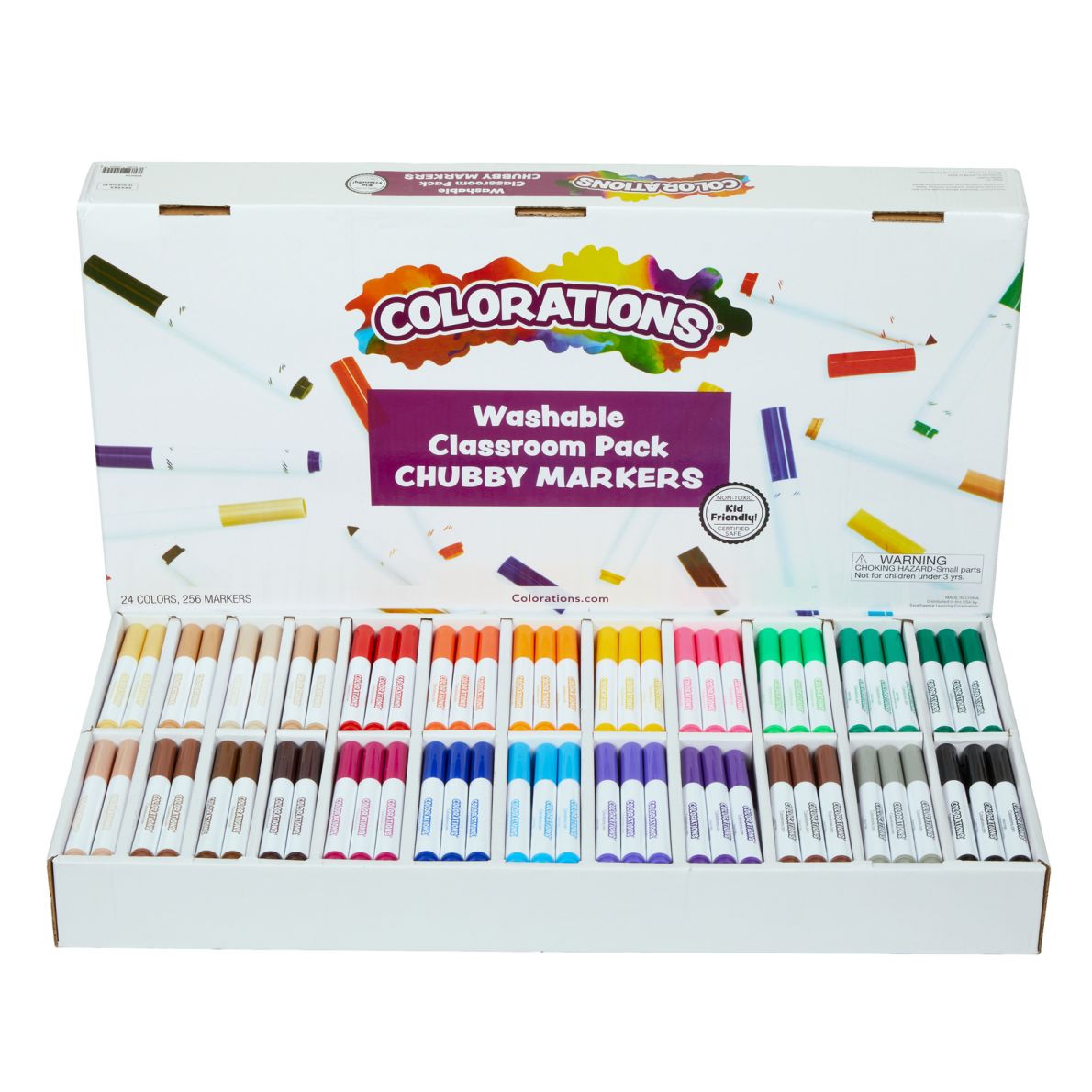 Colorations® Colors Like Me® Washable Chubby Markers Classroom Value ...