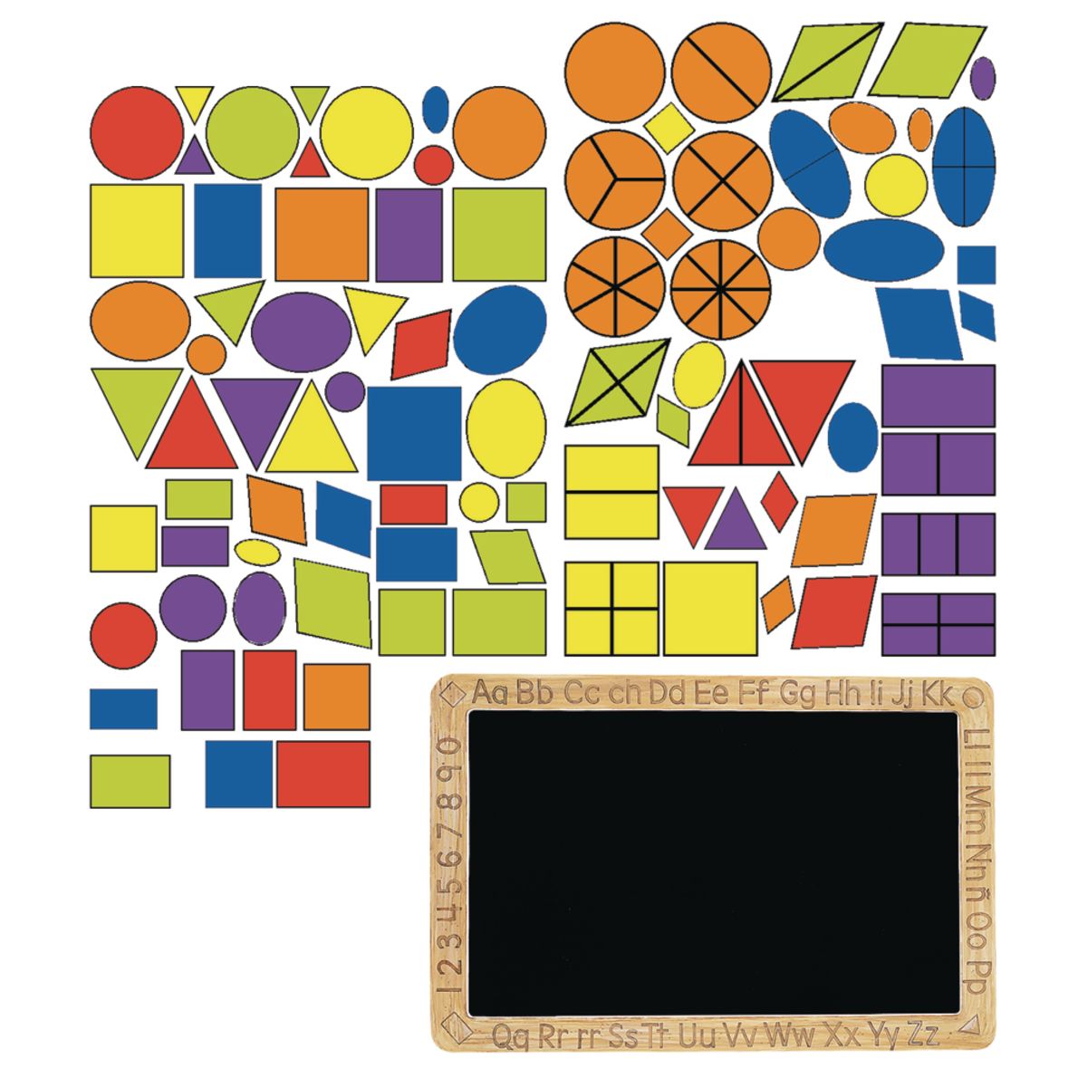 Chalkboard Shapes and Colors Felt Set