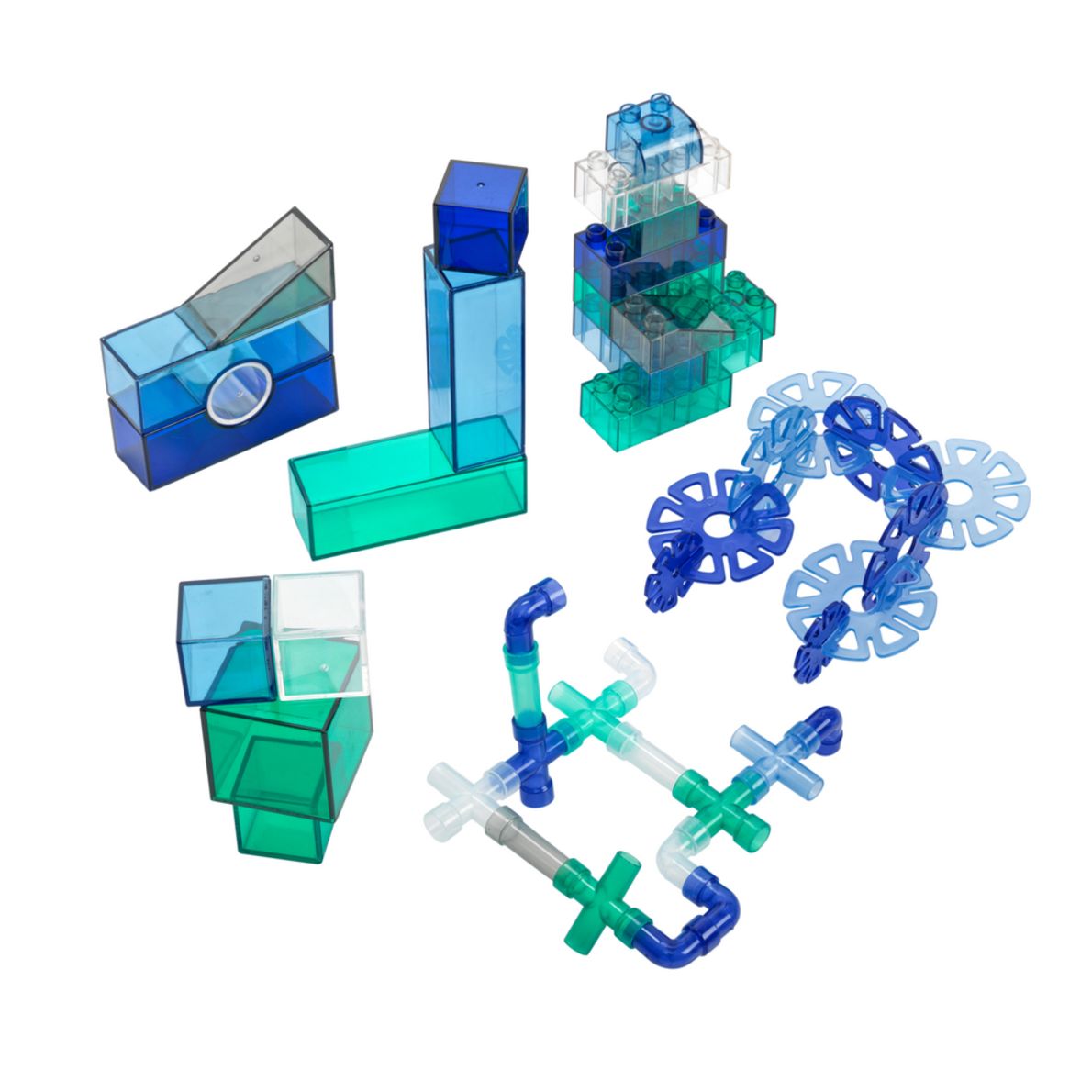 Excellerations® Calming See-Through Blocks and Manipulatives - Kit of 5