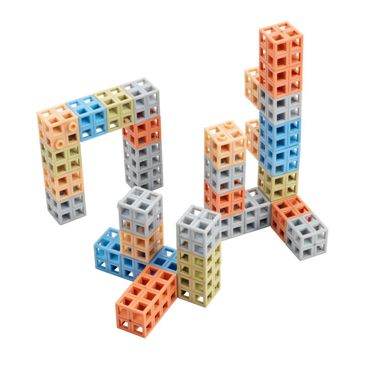 Excellerations® Natural Tones Grid Linking Cubes - 200 Pieces