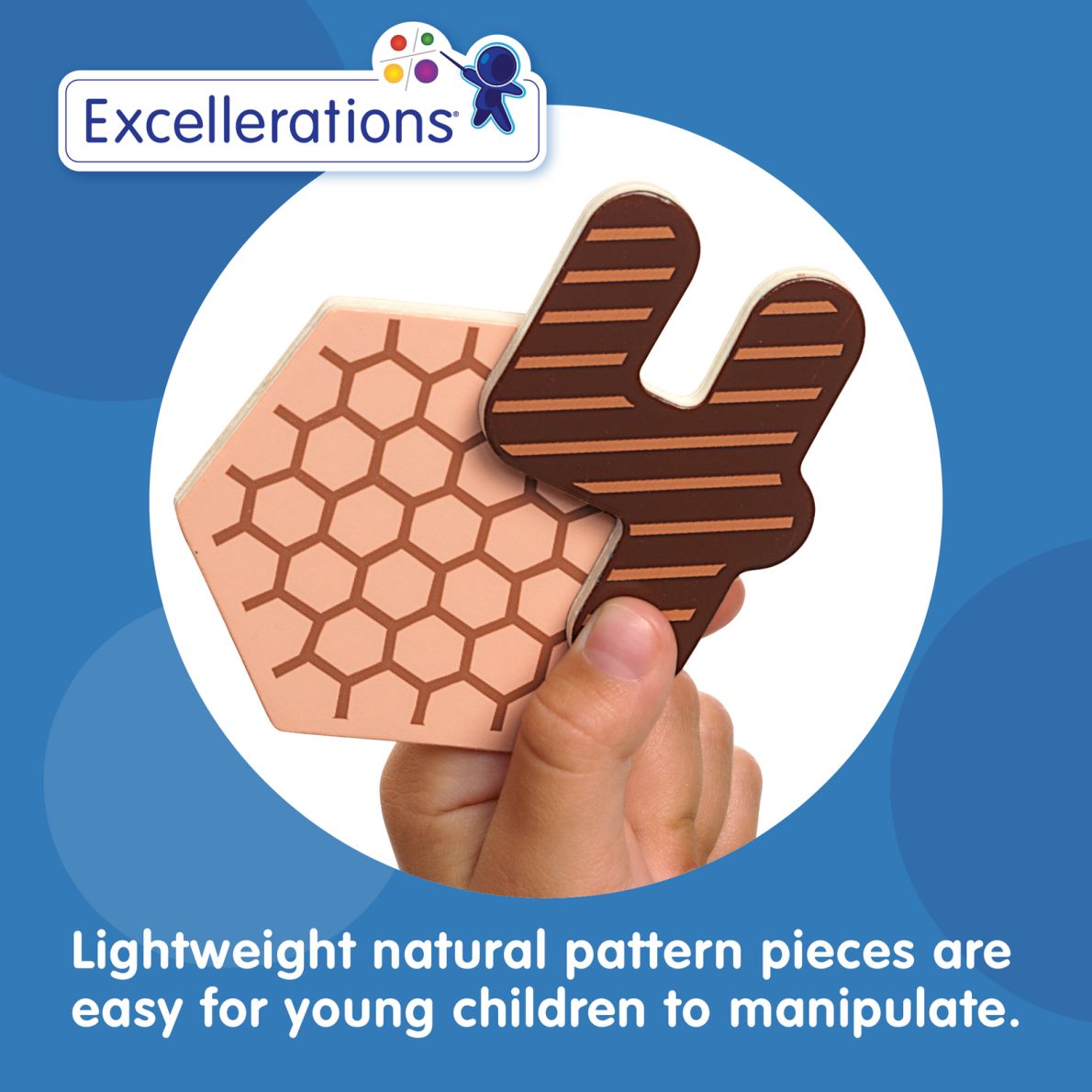 Excellerations® WoodWonders™ Shapes and Numbers Puzzles Natural - Set of 2