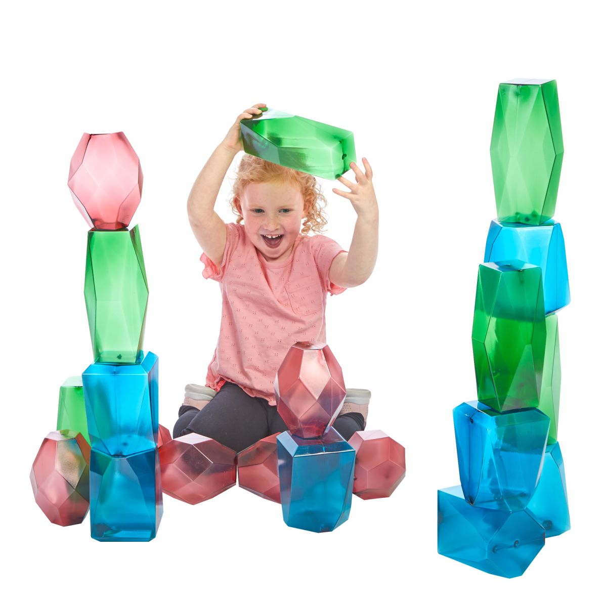 Excellerations® Giant Stacking Gems - Set of 20