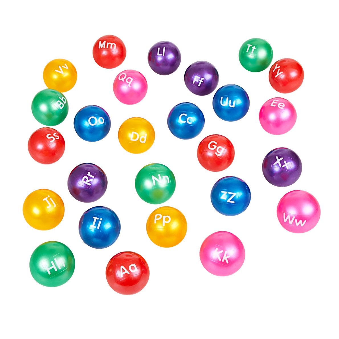 Excellerations® 3" Alphabet Balls - Set of 26 with Air Pump