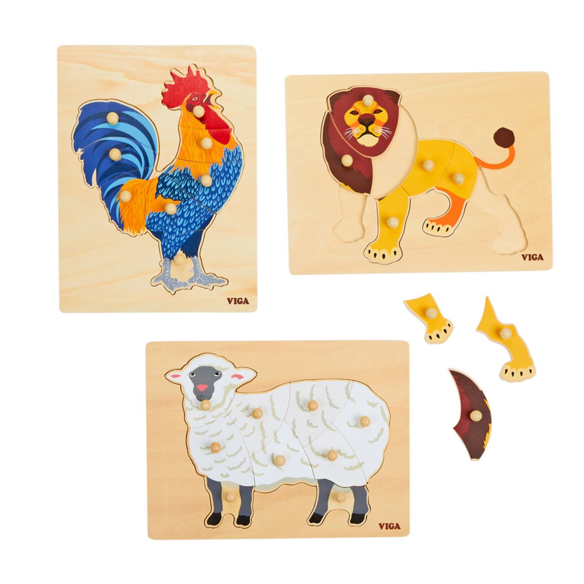 Montessori Puzzle Animals Kit - Set of 12