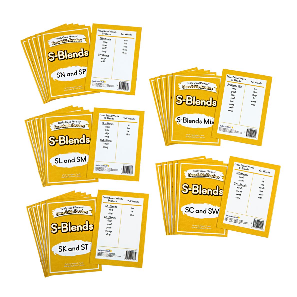 Really Good Phonics™ Decodable Readers – CVC and S-Blends Book Set