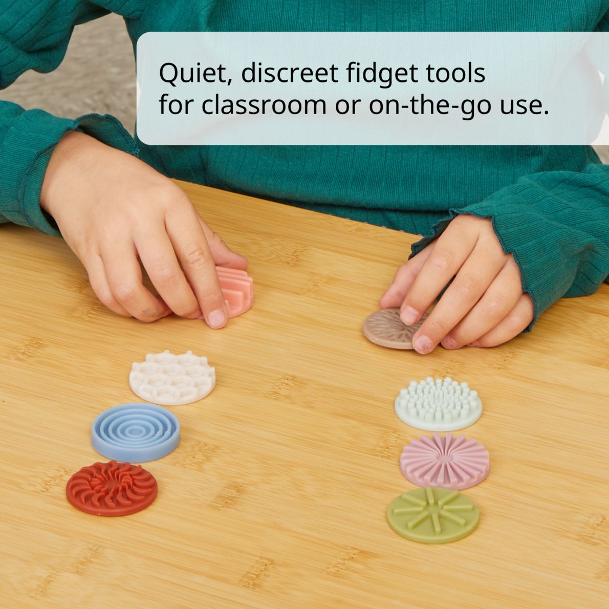 Really Good Stuff® Sensory Fidget Tactile Tokens – Set of 8