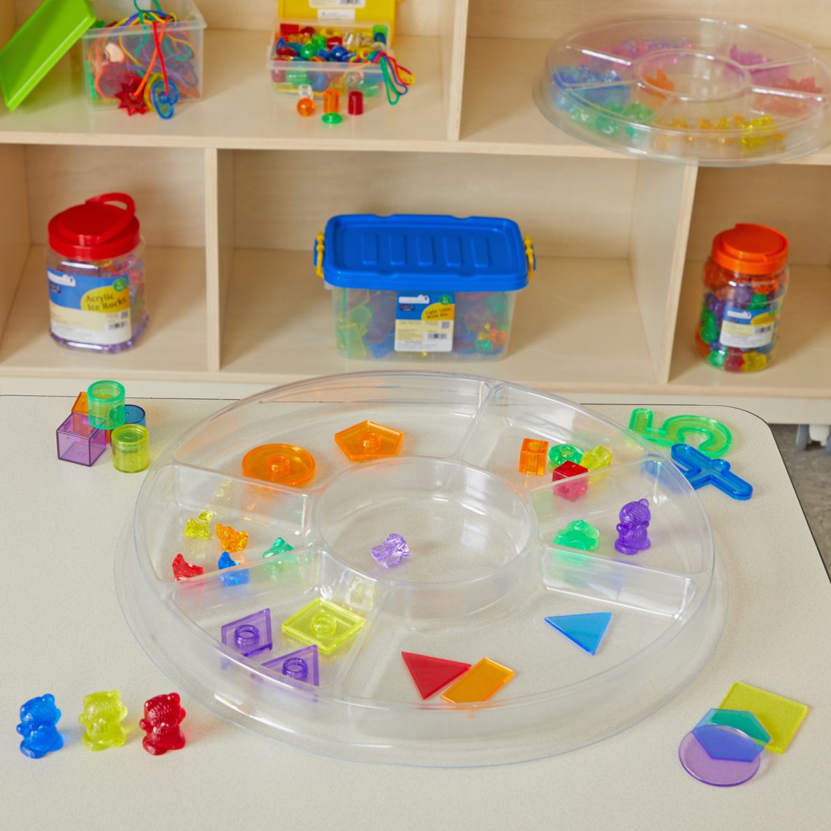 Excellerations® Classroom Clear Trays and Manipulatives - 874pcs
