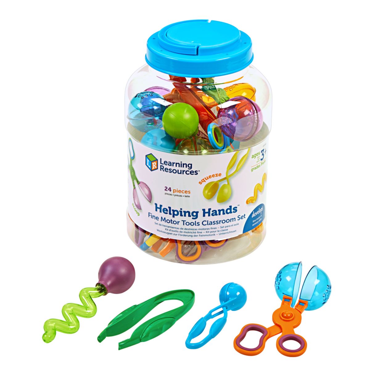 Helping Hands Fine Motor Tools Classroom Set - 24 pcs