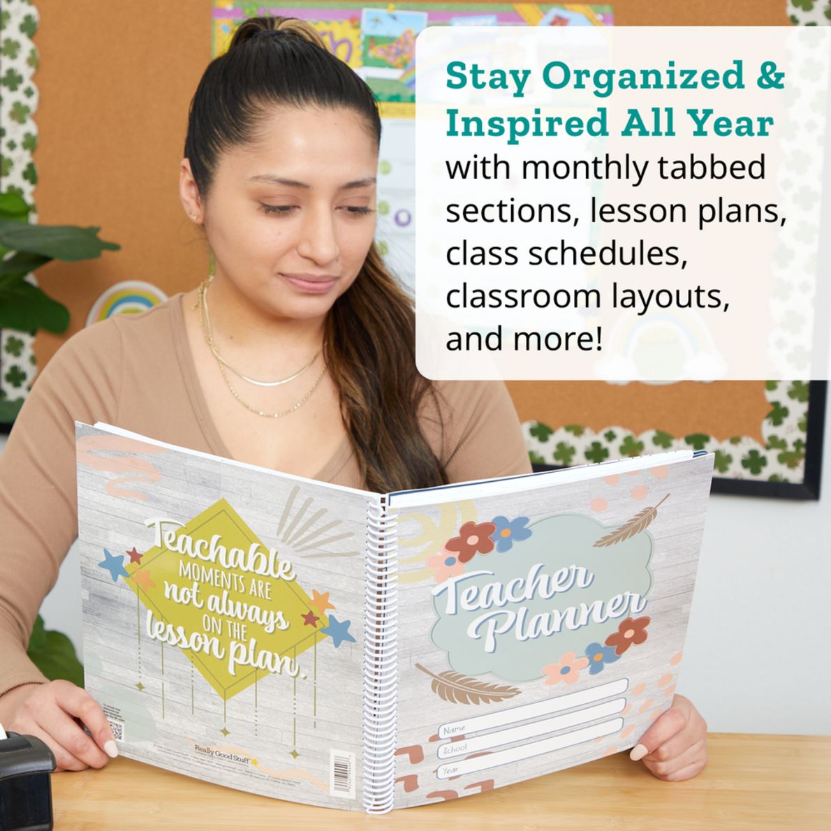 Really Good Stuff® Boho Teacher Planner