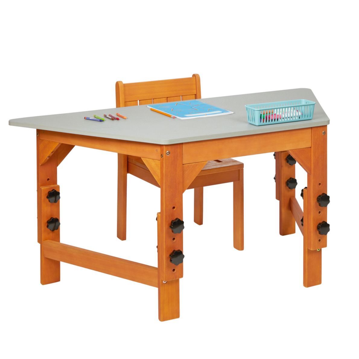 Excellerations® Trapezoid Desk with Chair- 12"