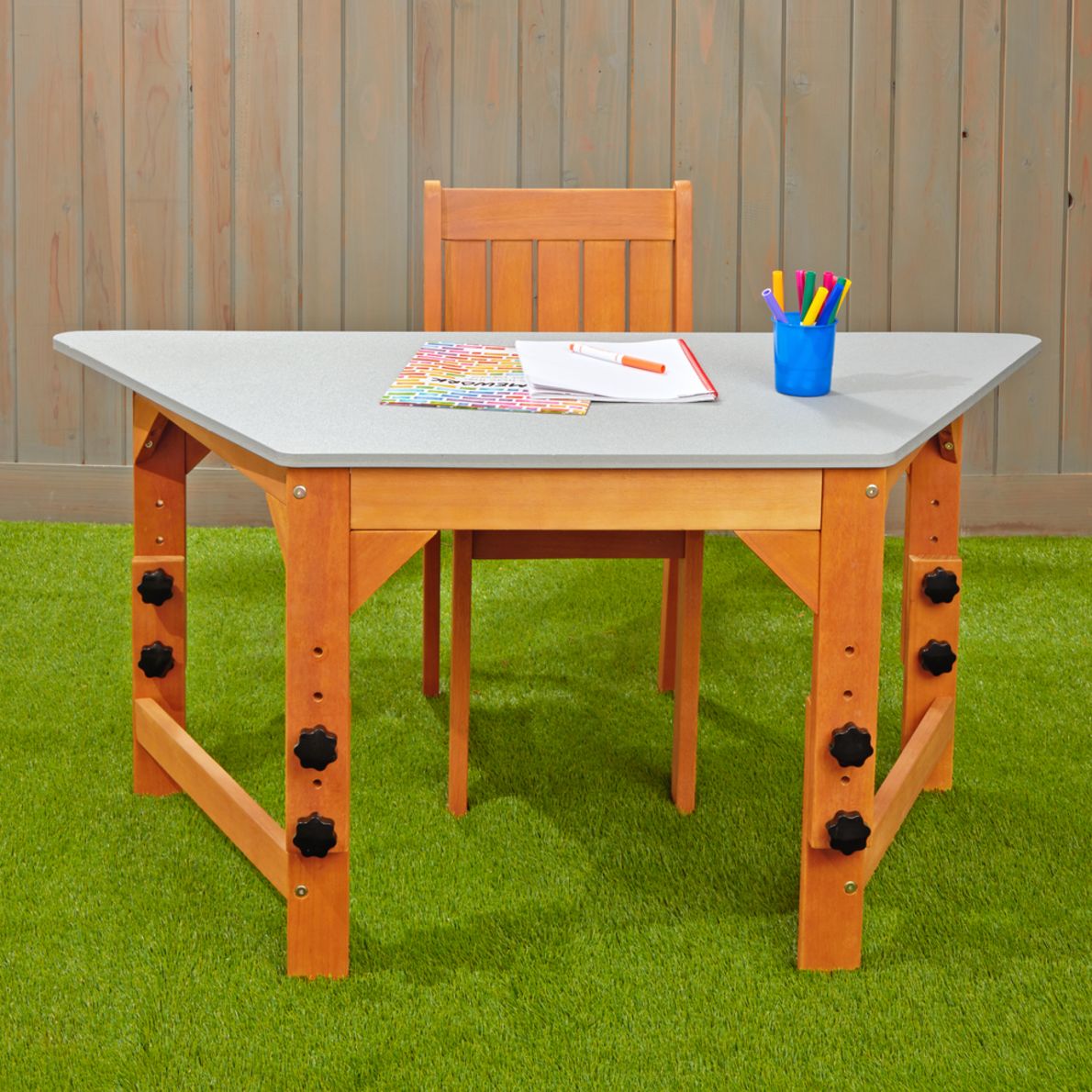 Excellerations® Trapezoid Desk with Chair- 18"