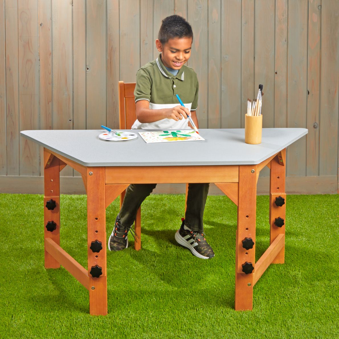 Excellerations® Trapezoid Desk with Chair- 18"