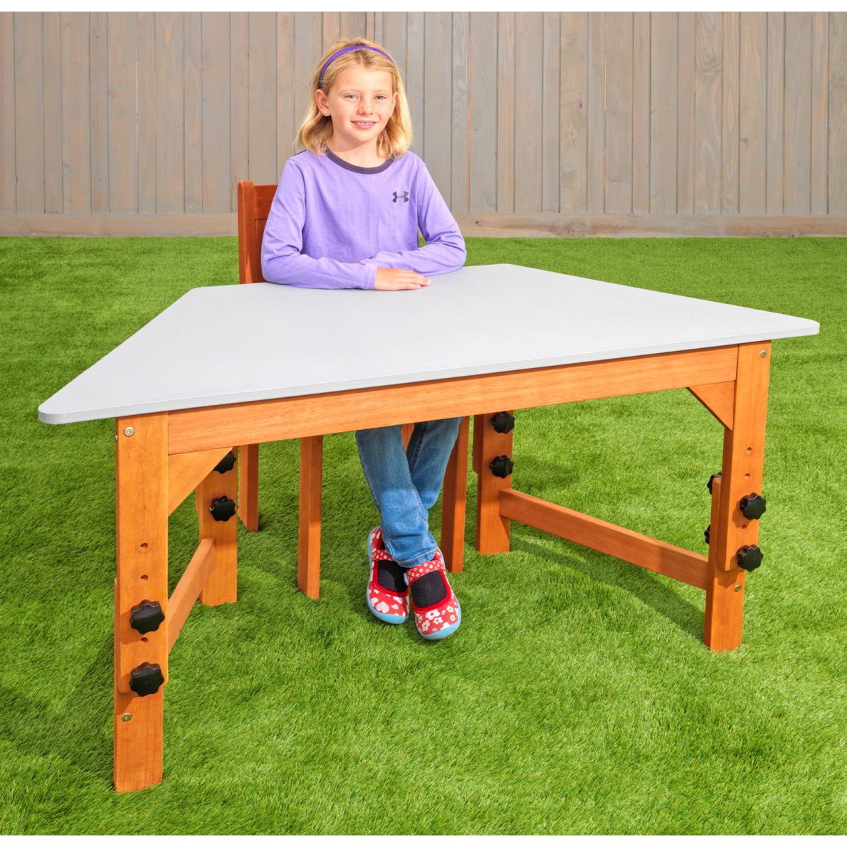 Excellerations® Trapezoid Desk with Chair- 18"