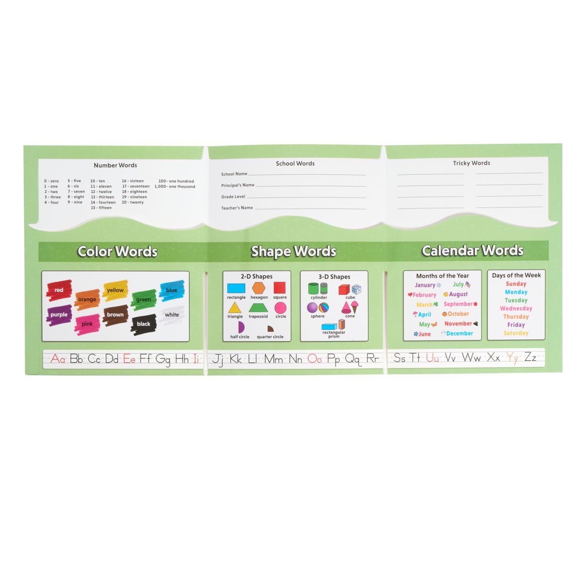 My Writing Folder Tri-Fold, 3-Pocket Student Folders - Set of 12