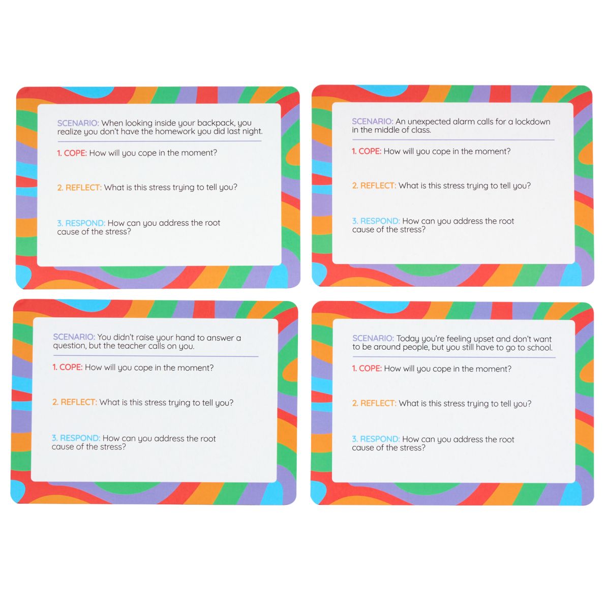 Really Good Stuff® Cope, Reflect, Respond Stress Management Cards