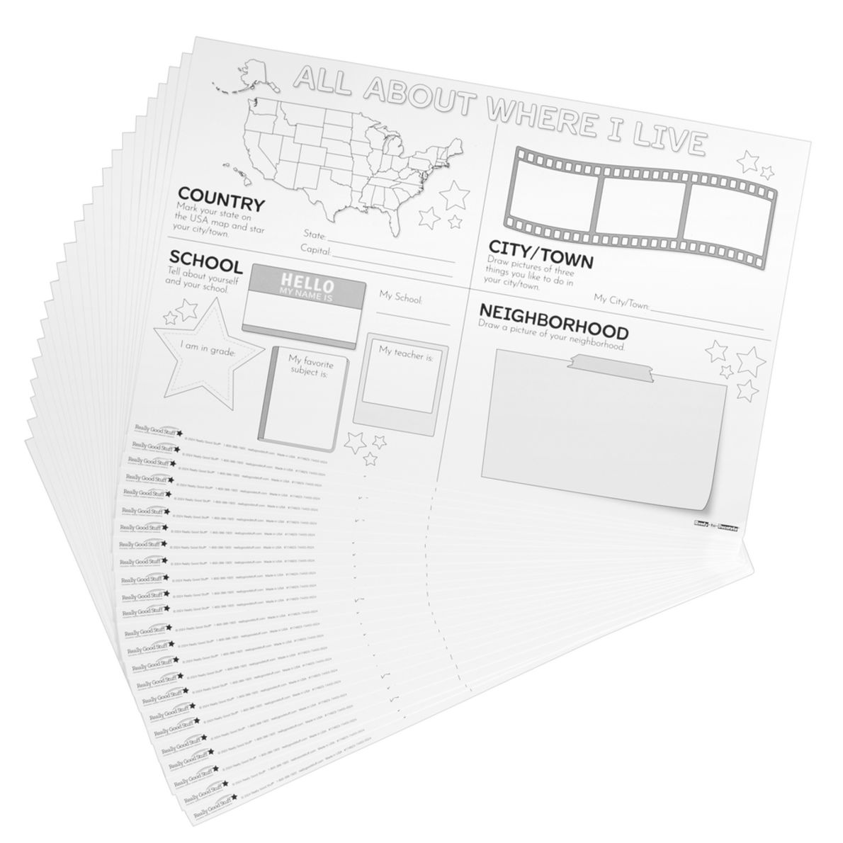 Ready-to-Decorate® All About Where I Live – 24 Posters