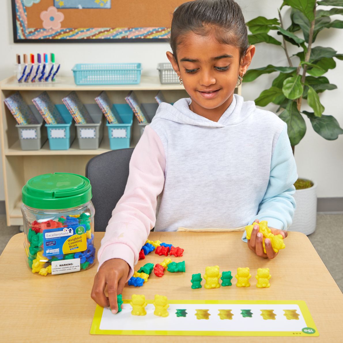 Excellerations® Weighted Counting Bears 96pc and 25 Pattern Cards