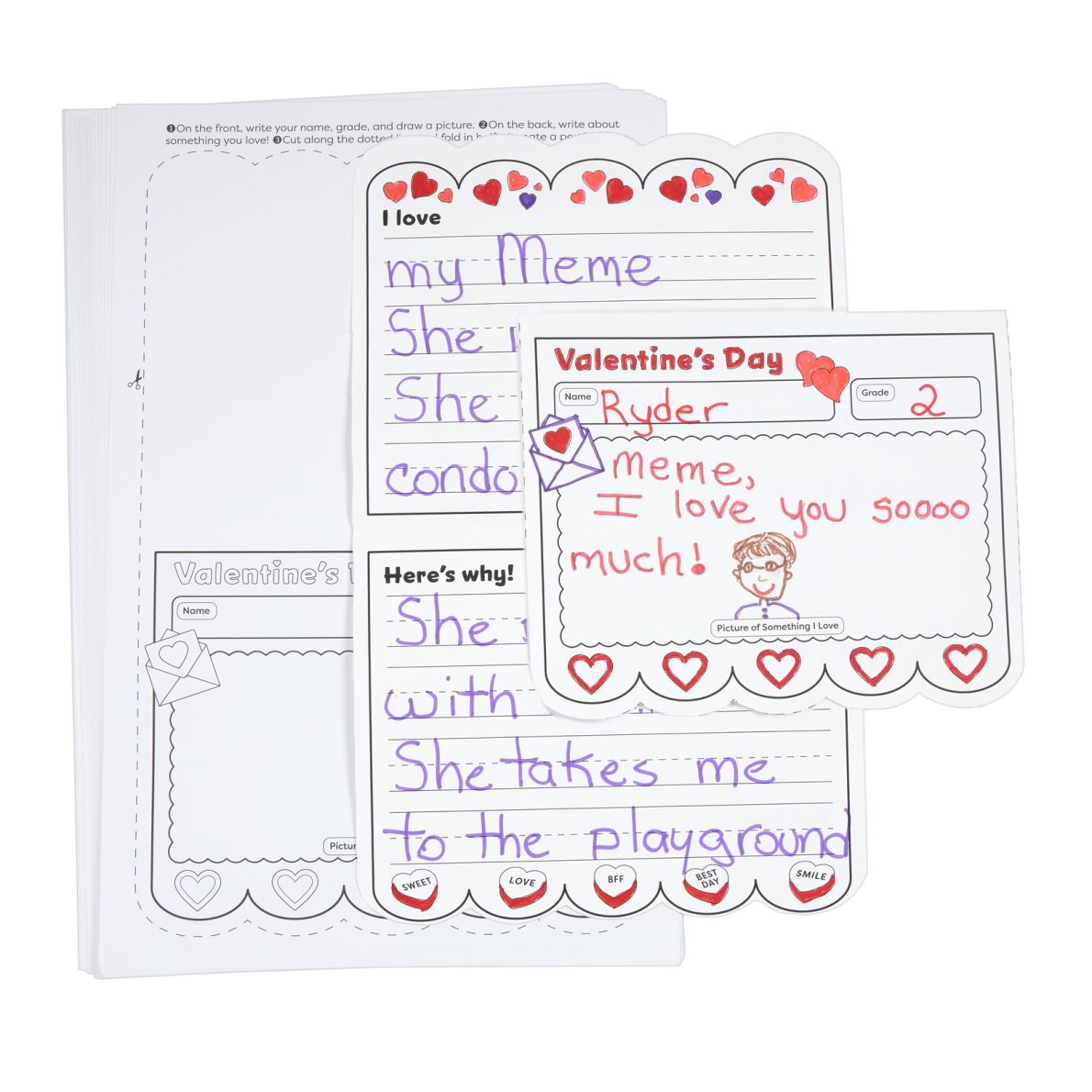 Ready to Decorate® Valentine’s Day Pennant Posters - Set of 24