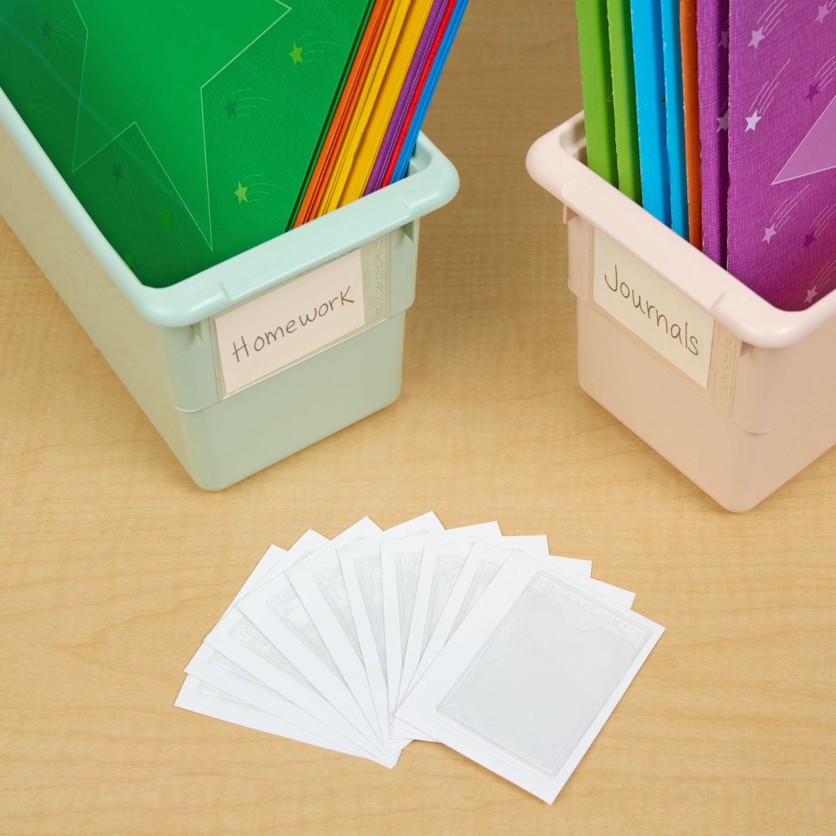 Really Good Stuff® Self Adhesive Vinyl Label Pockets- 3" x 2" - Set of 12