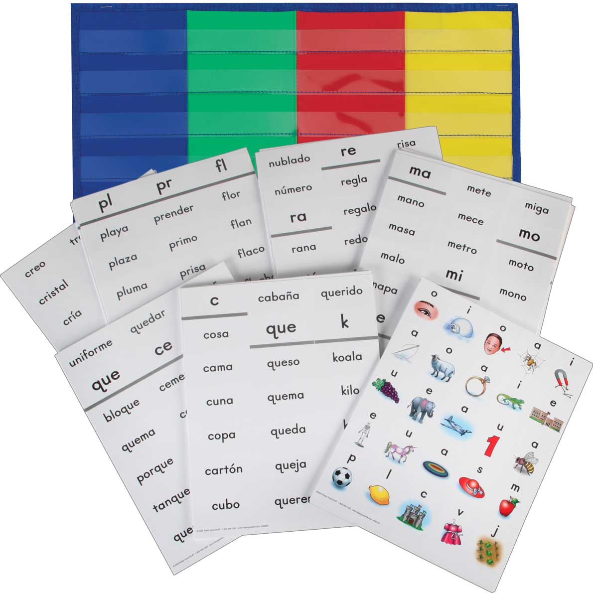 Essential Spanish Word Sorts Demonstration Cards And Pocket Chart