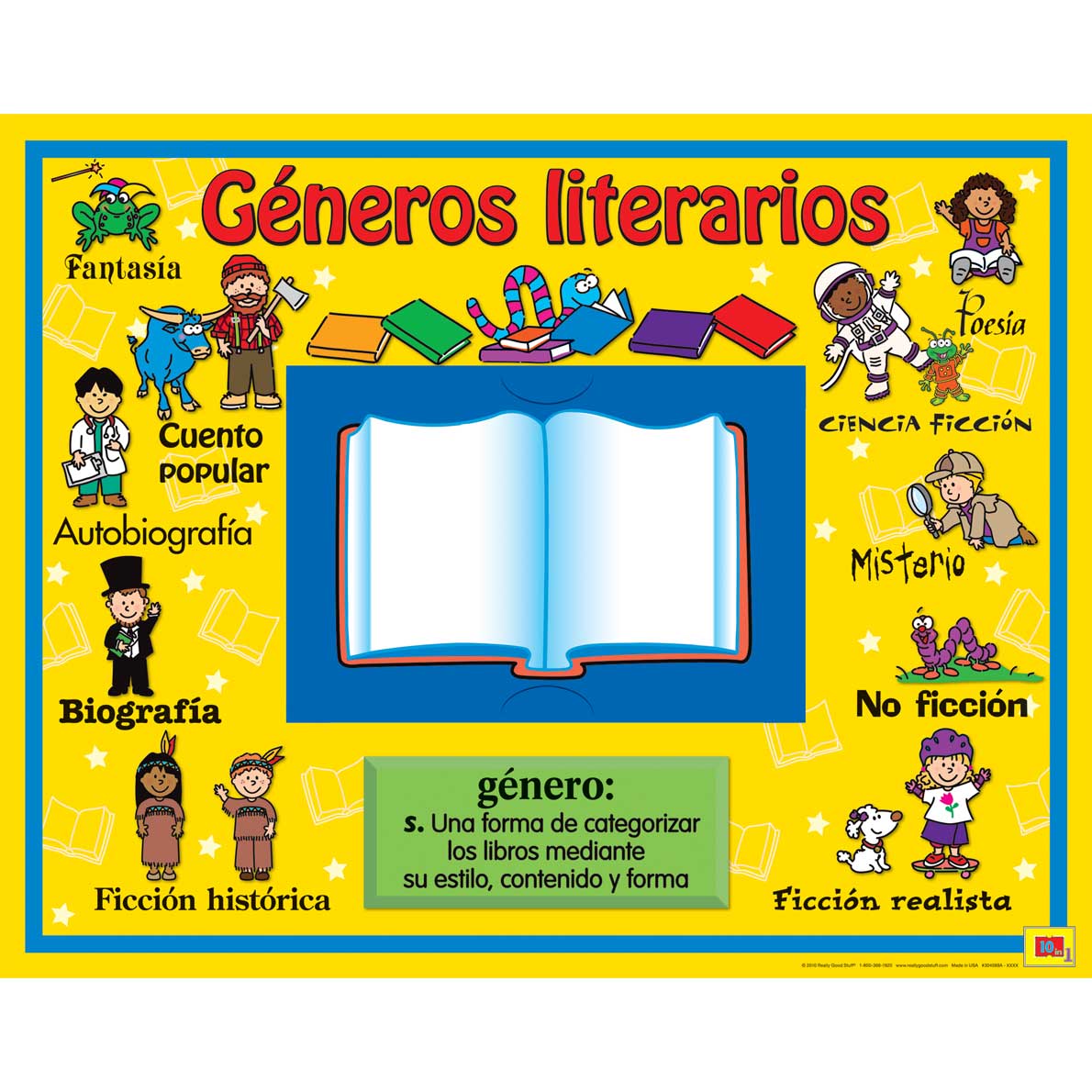 Generos literarios (Reading Genres) 10-in-1 Poster