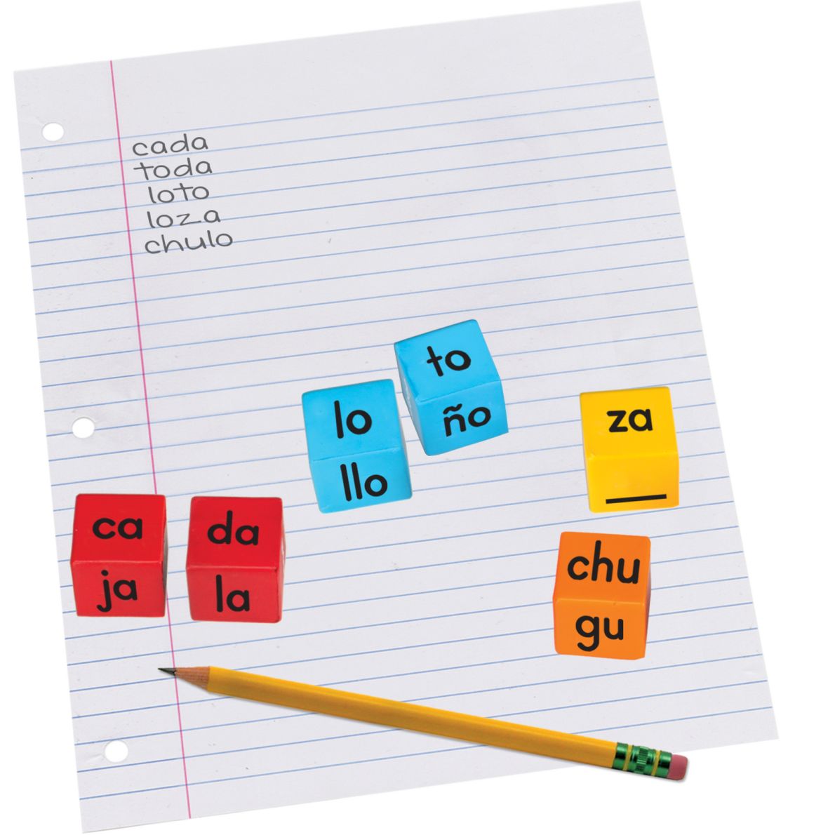 Really Good Stuff® Make-A-Word Soft Touch™ Spanish Syllable Dice Game ...