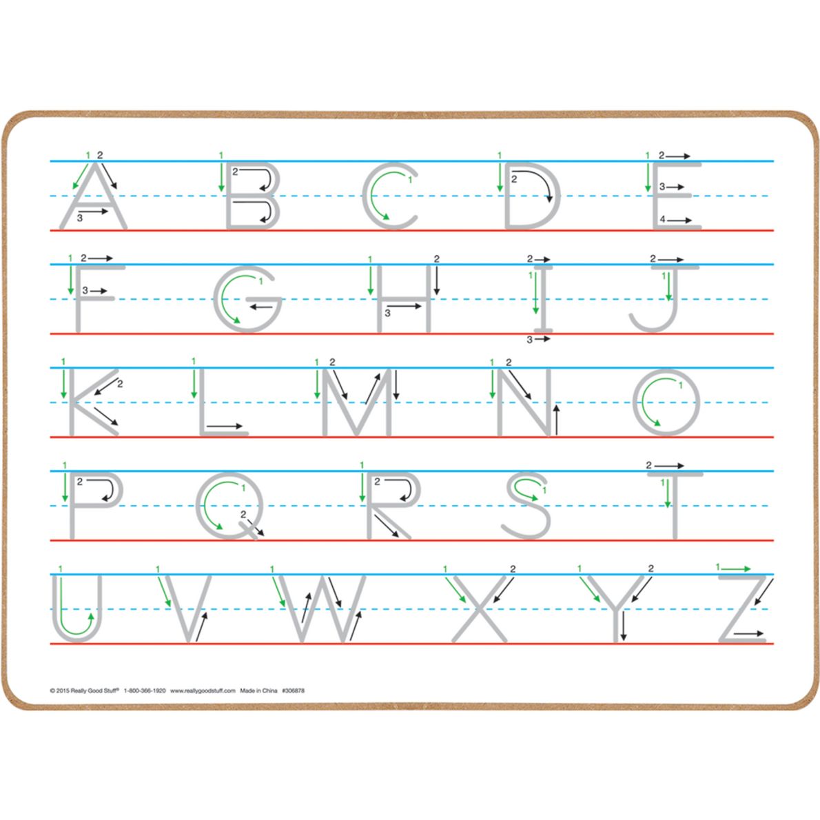 Trace 'N' Erase Alphabet Dry Erase Boards - Non-Magnetic, Two-Sided ...