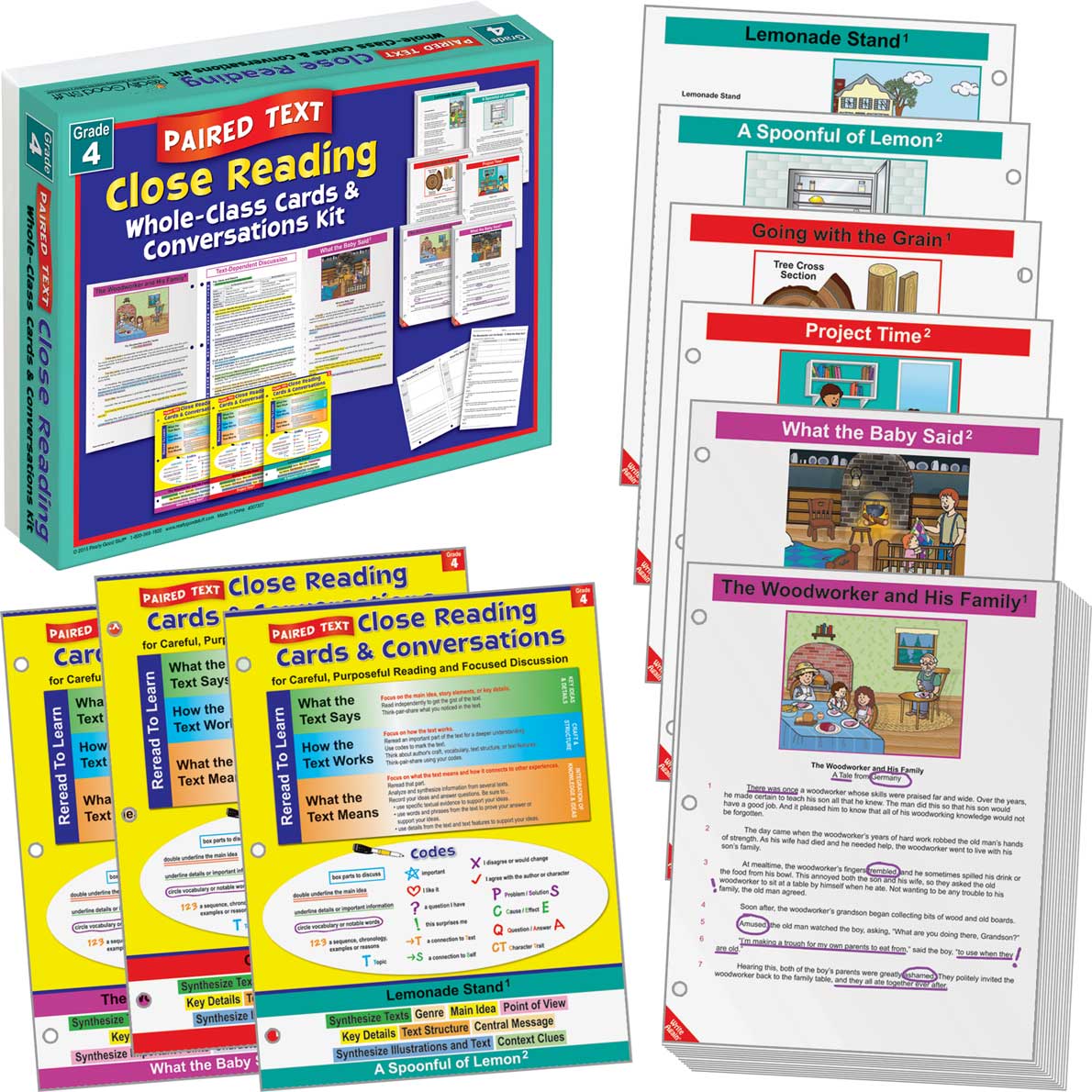 No Prep Paired Text Close Reading Guided Passages - Grade 4