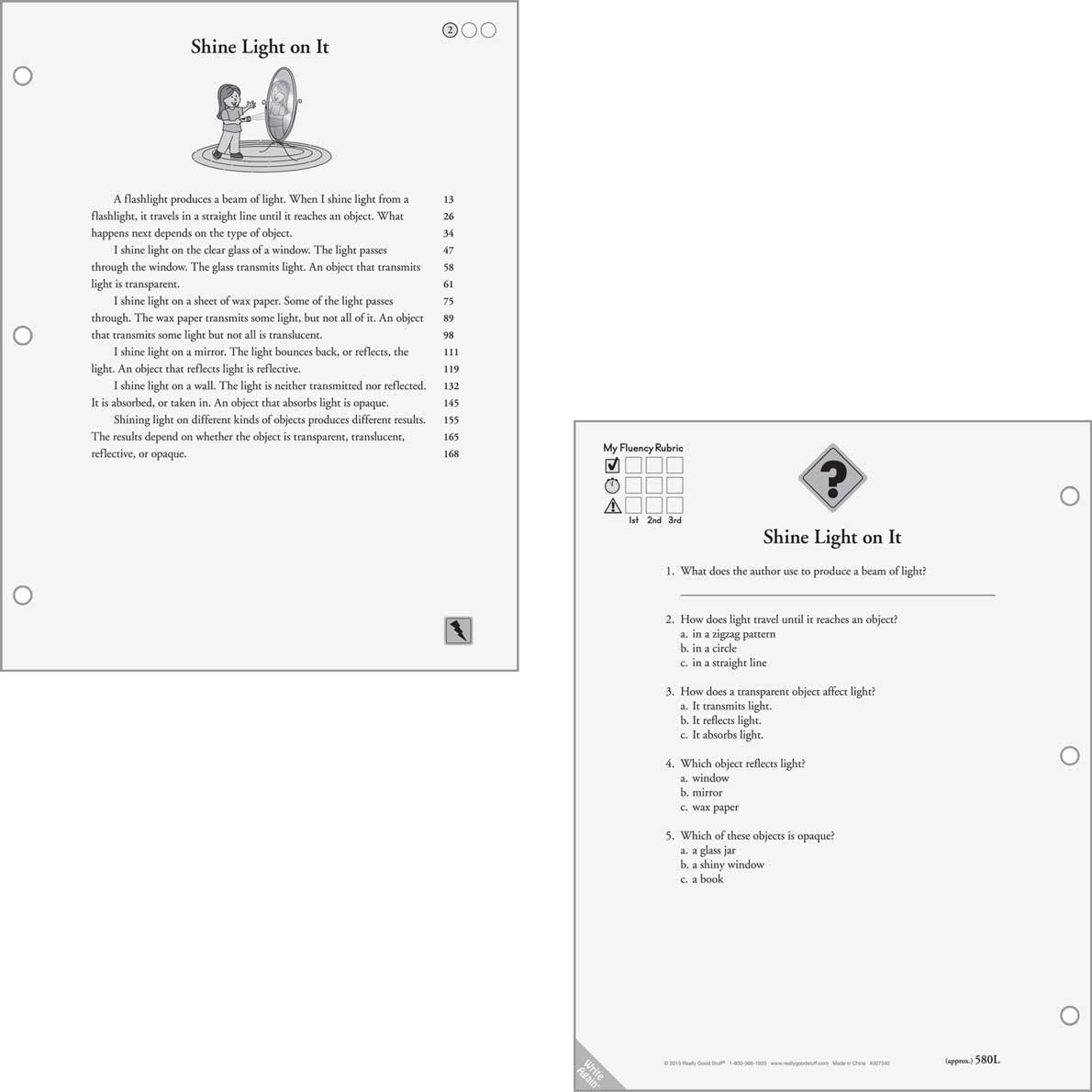 Fluency For Comprehension Science Passages Kit - Grade 3