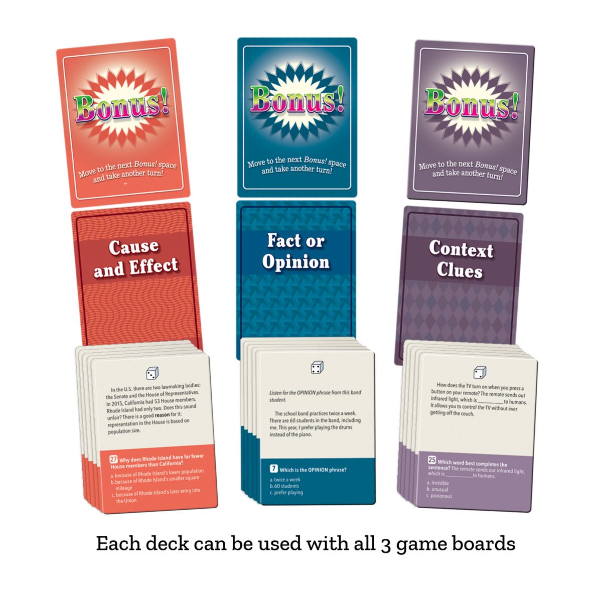 Comprehension Game Trio: Cause And Effect, Fact Or Opinion and Context ...