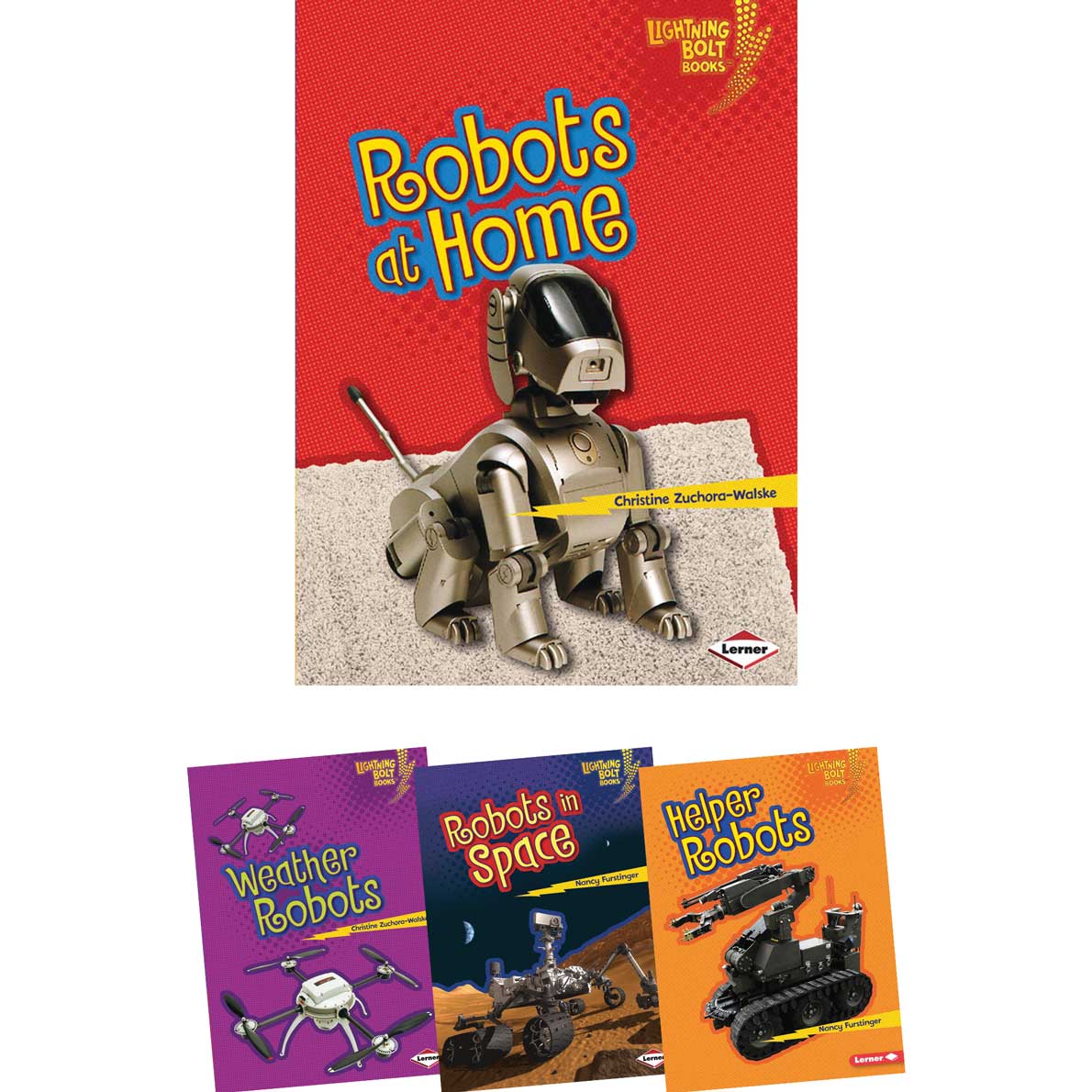Lightning Bolt Books: Robots Everywhere 4-Book Set