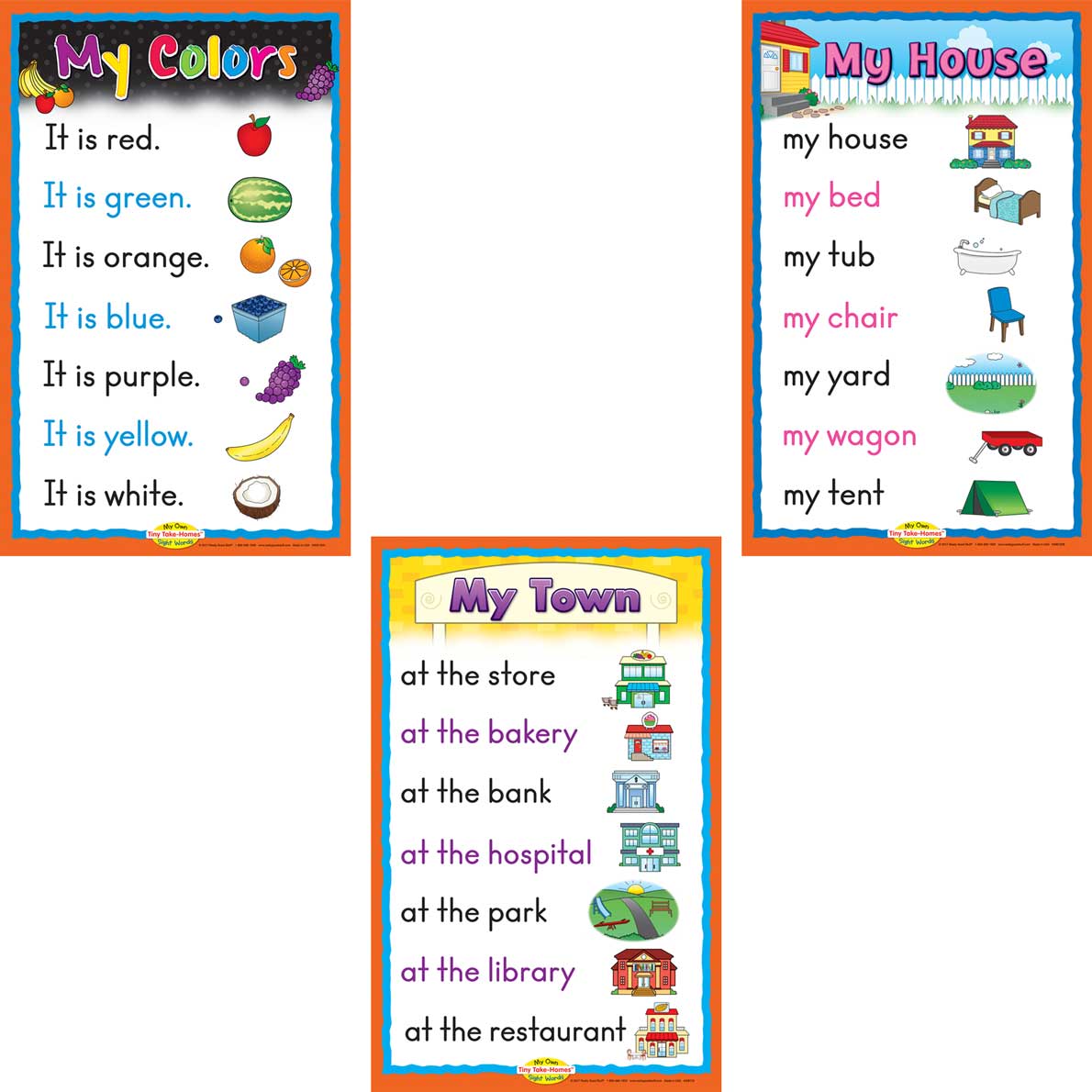Sight Word Story Charts Level PreA - 6 posters
