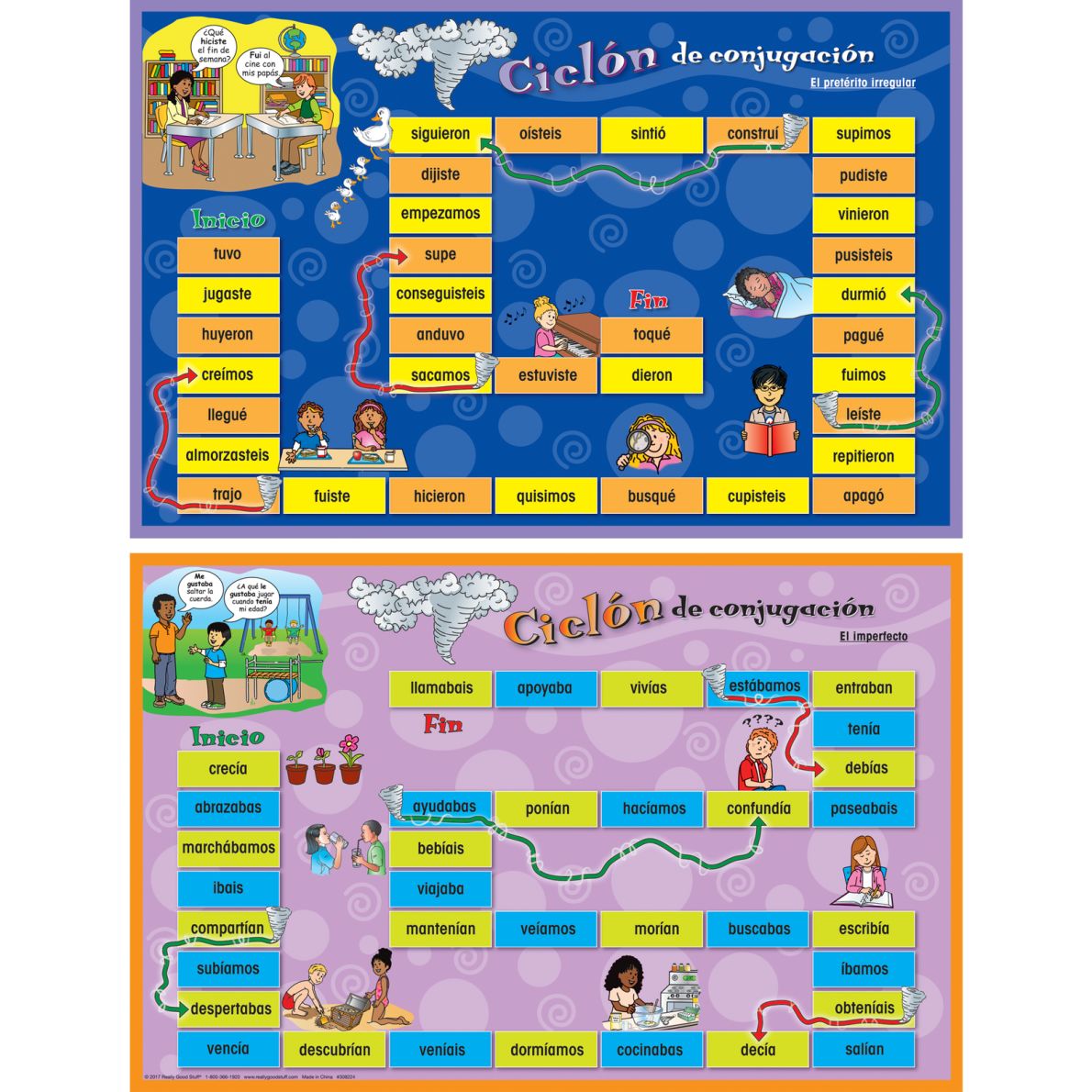 Really Good Stuff® Ciclón de conjugación (Spanish Conjugation Game ...