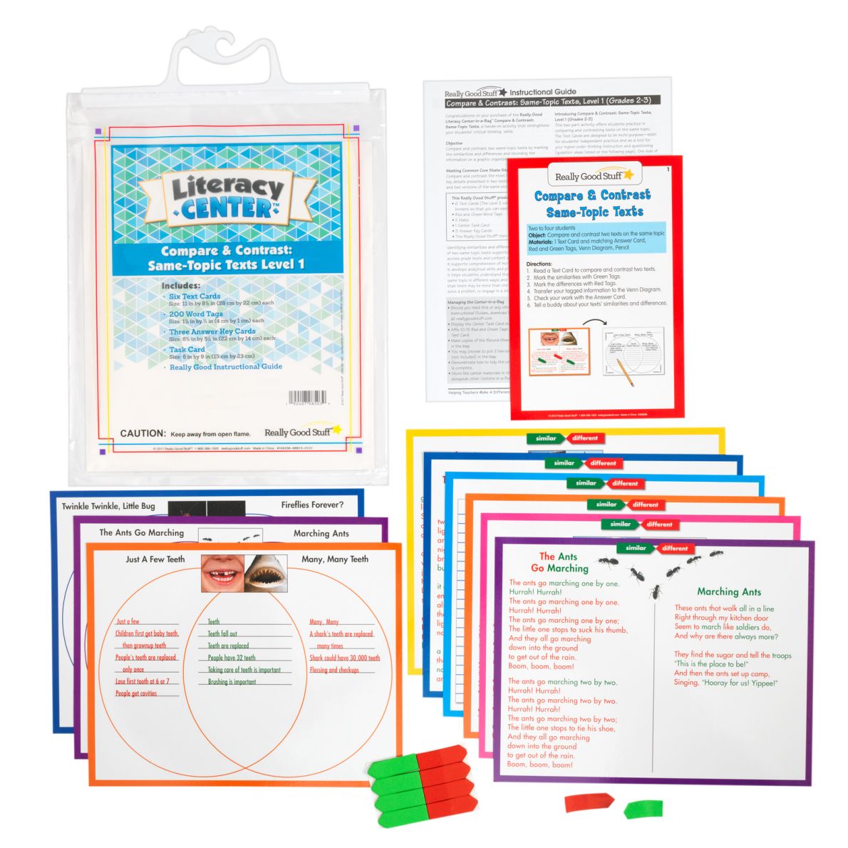 Comprehension Literacy Centers™ - Grades K-3 - 12 literacy centers, 1 rack