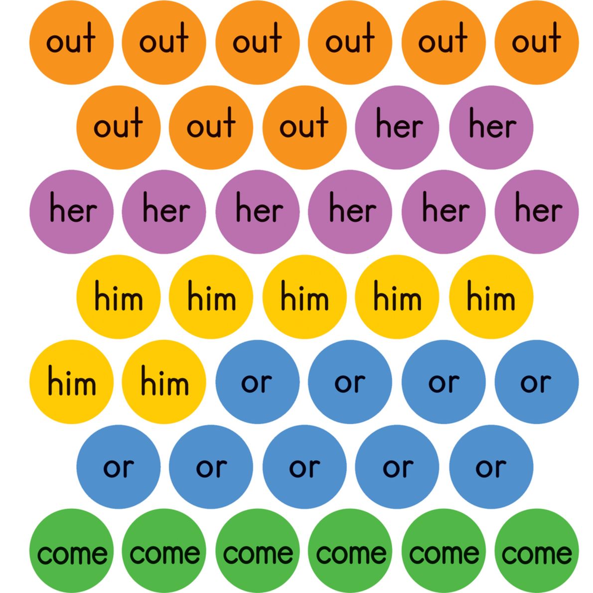 First 50 Sight Word Stickers