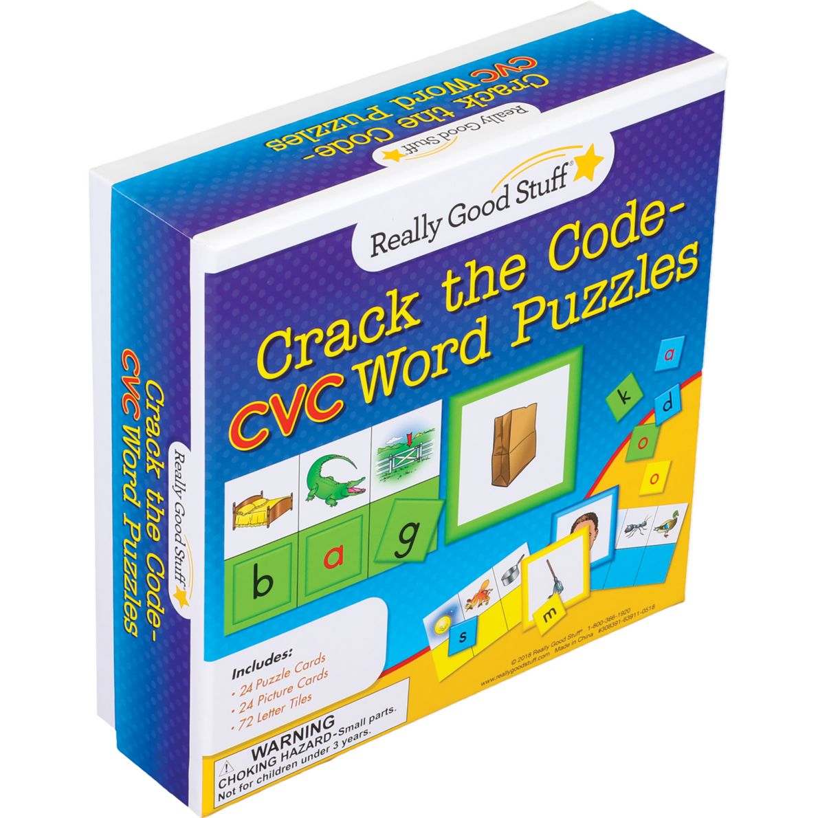 Crack The Code CVC Word Puzzles - 24 puzzles