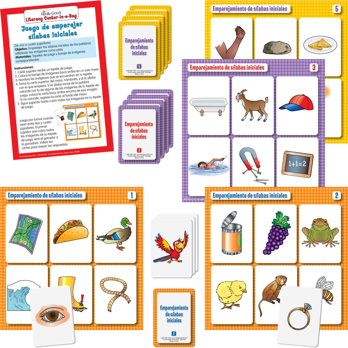 Centro de Aprendizaje™: Emparejamiento de Sílabas Iniciales (Spanish ...