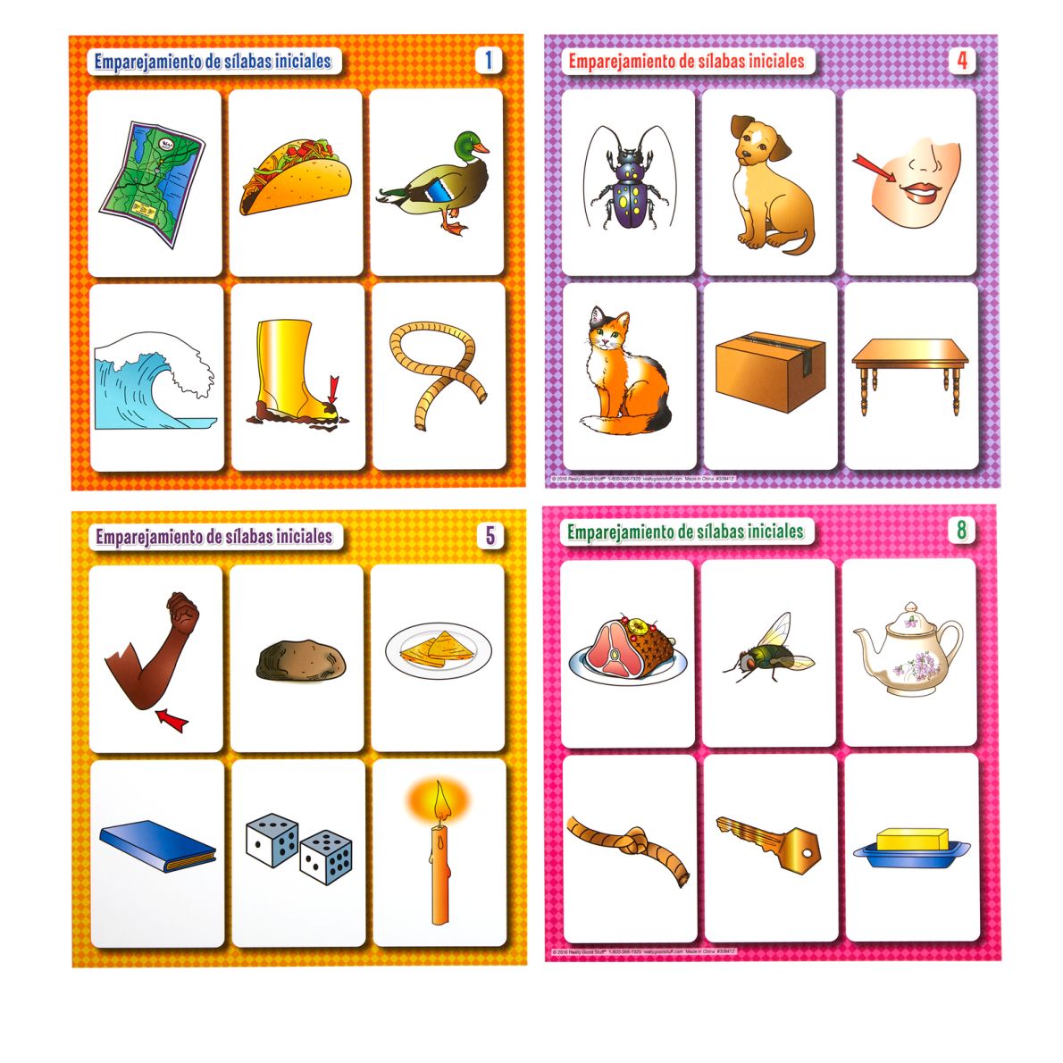 Centro de Aprendizaje™: Emparejamiento de Sílabas Iniciales (Spanish ...